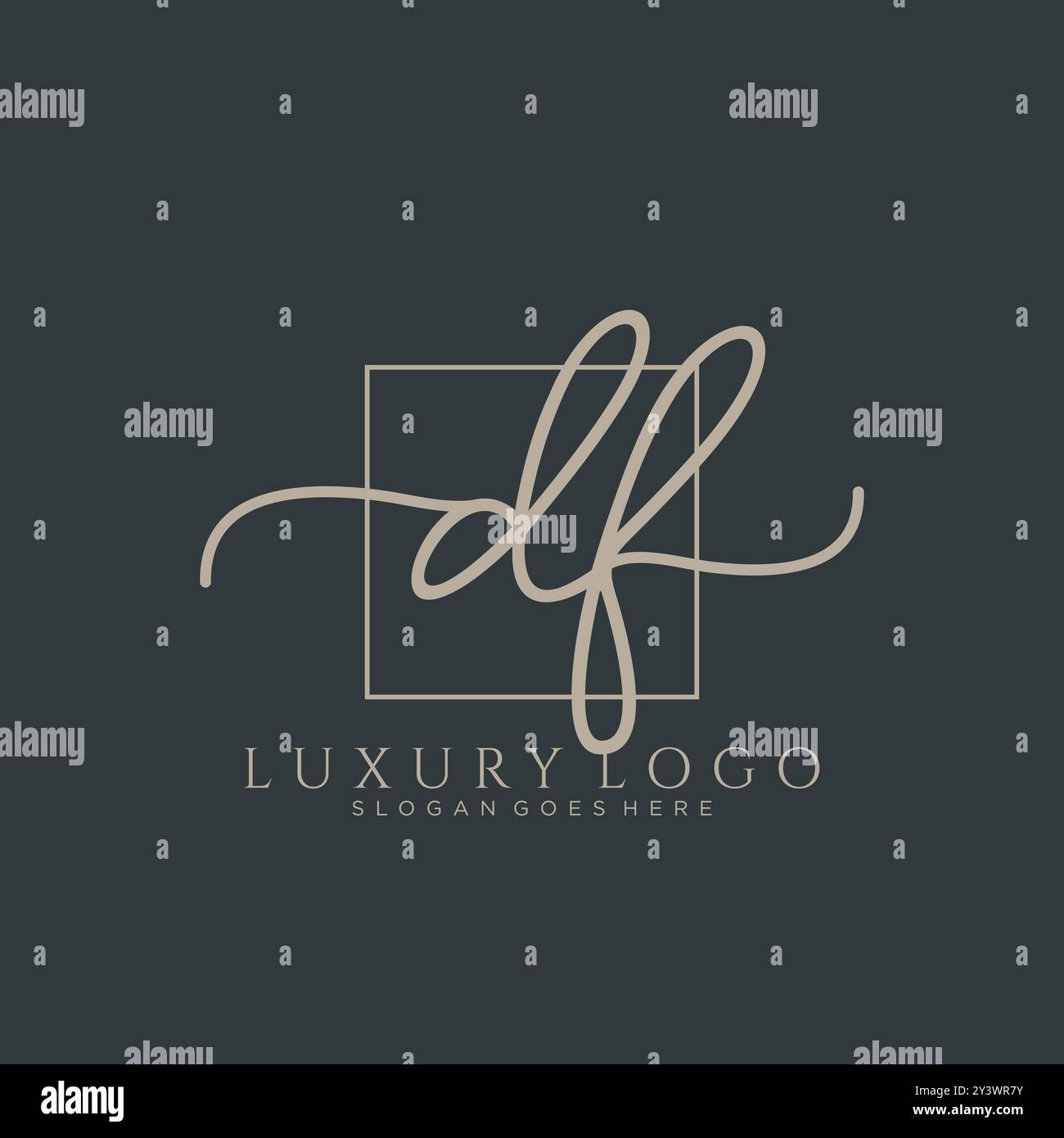 Df initials logo hi-res stock photography and images - Alamy