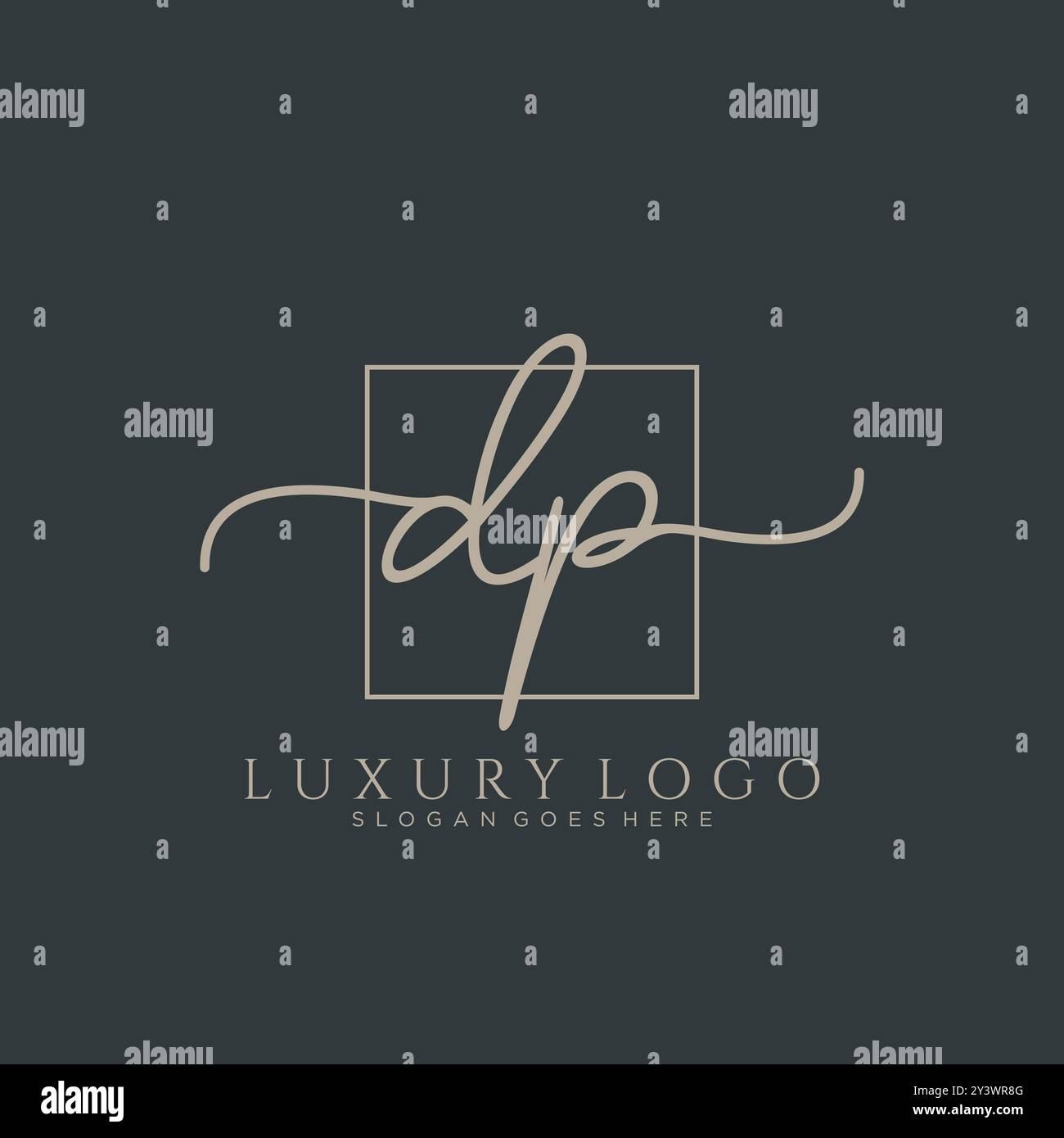Initial dp logo vector vectors hi-res stock photography and images - Alamy