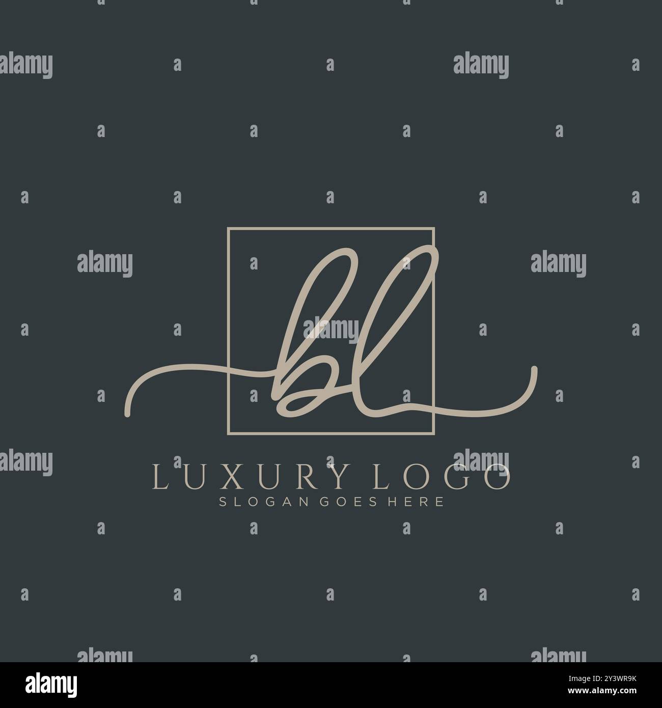 BL Initial handwriting logo design Stock Vector Image & Art - Alamy