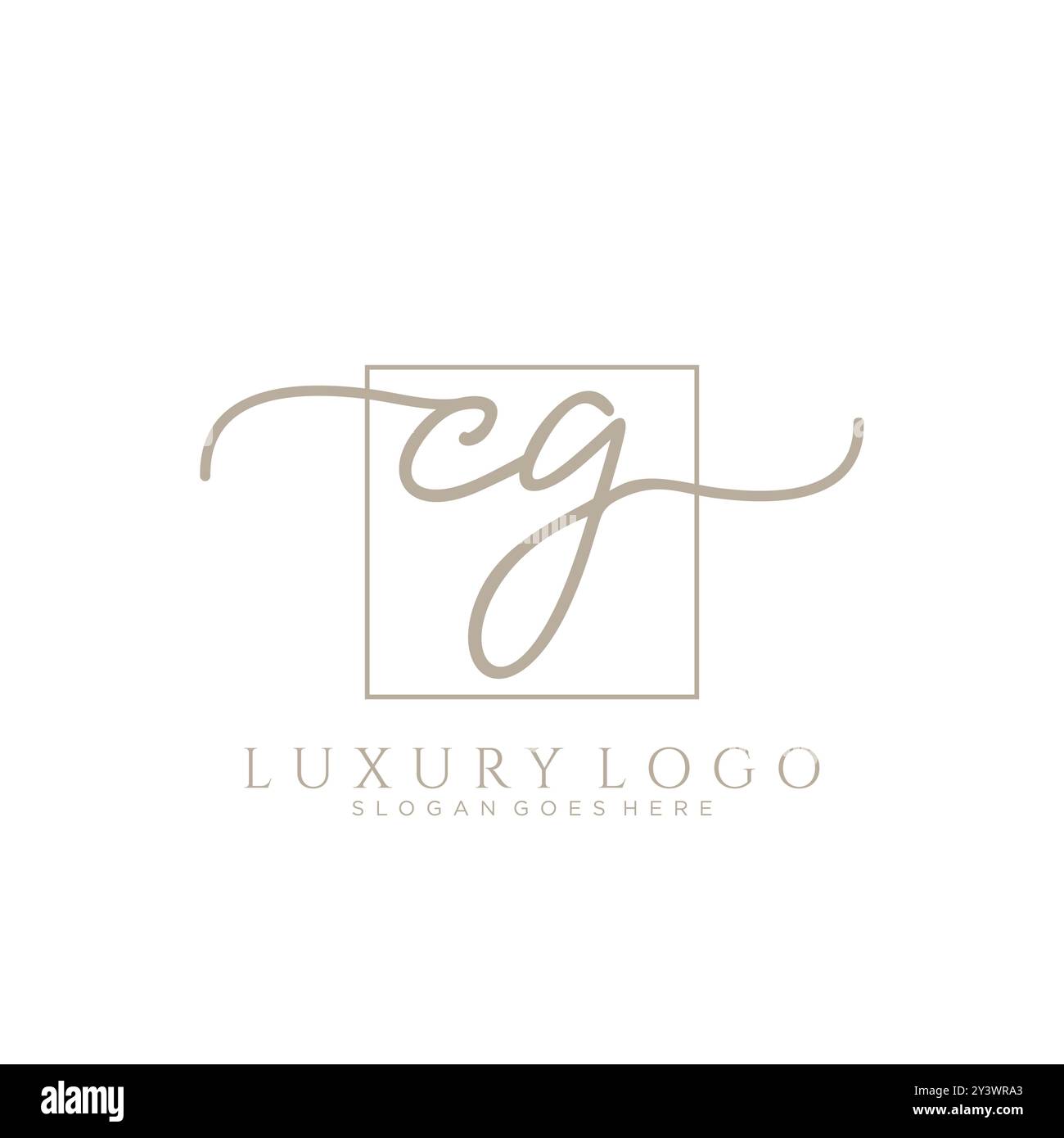 Cg logo design white Stock Vector Images - Alamy