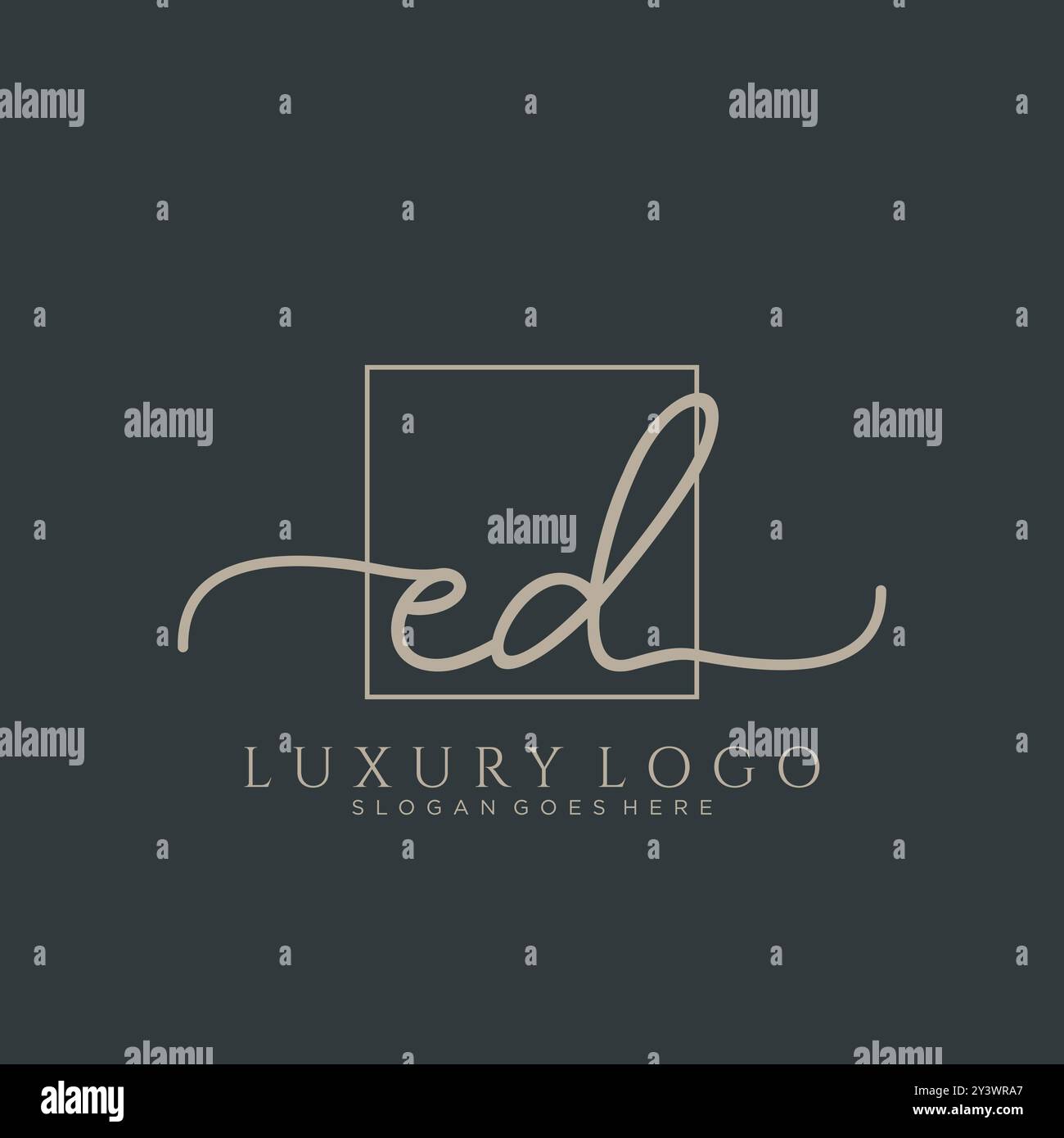 ED Initial handwriting logo design Stock Vector Image & Art - Alamy