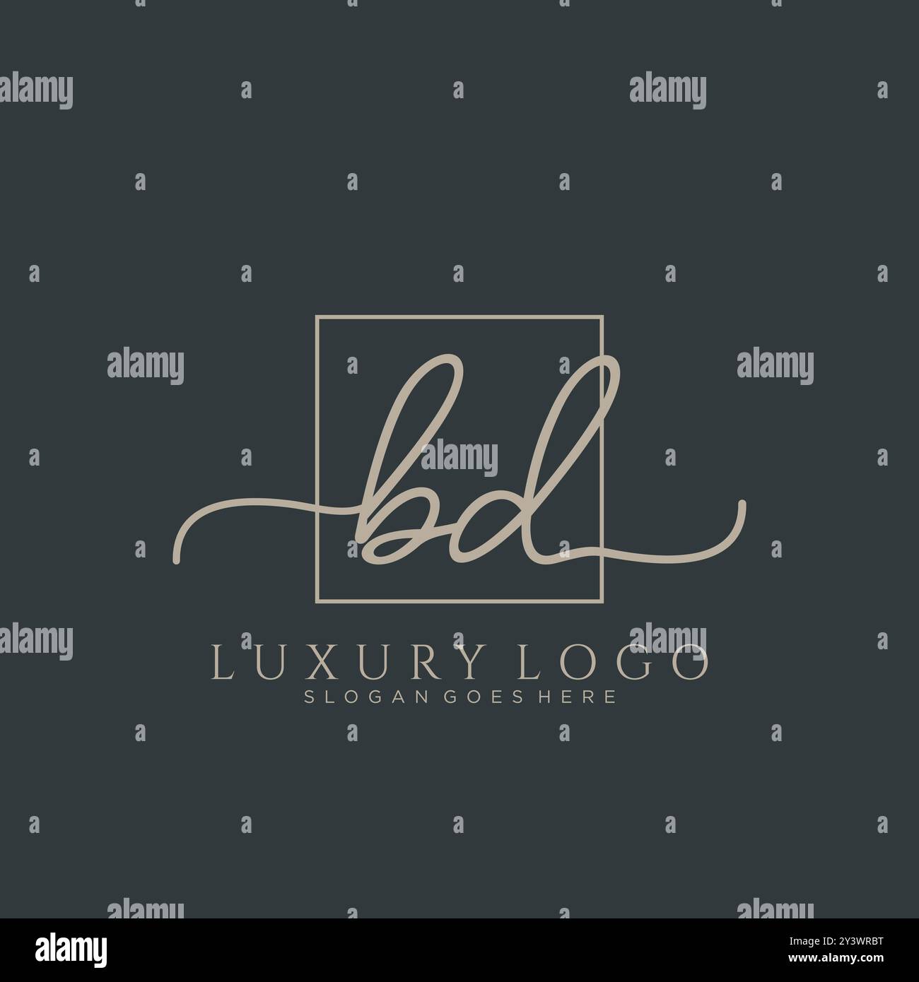 Initial logo bd vector vectors hi-res stock photography and images - Alamy
