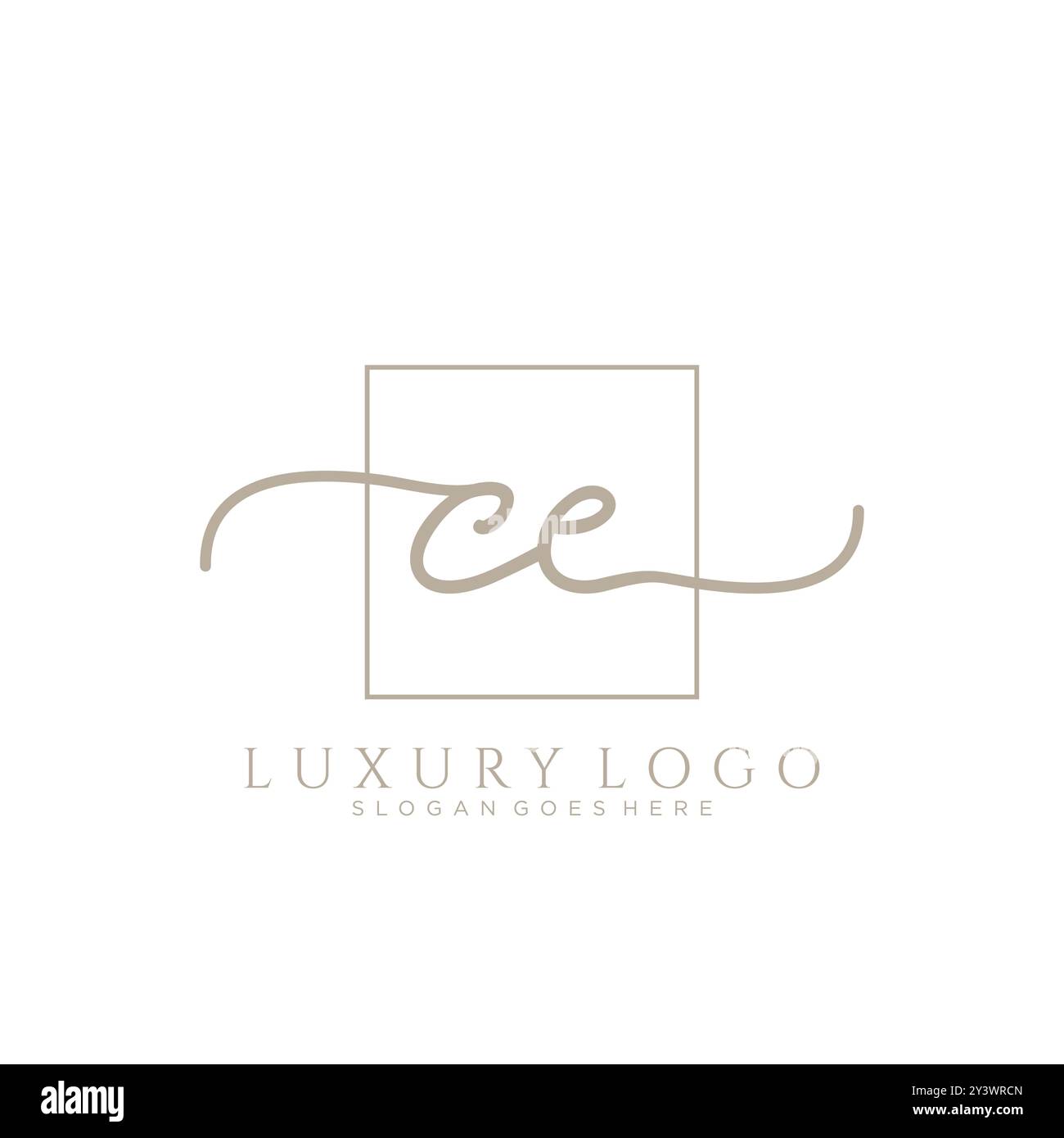 CE Initial handwriting logo design Stock Vector Image & Art - Alamy