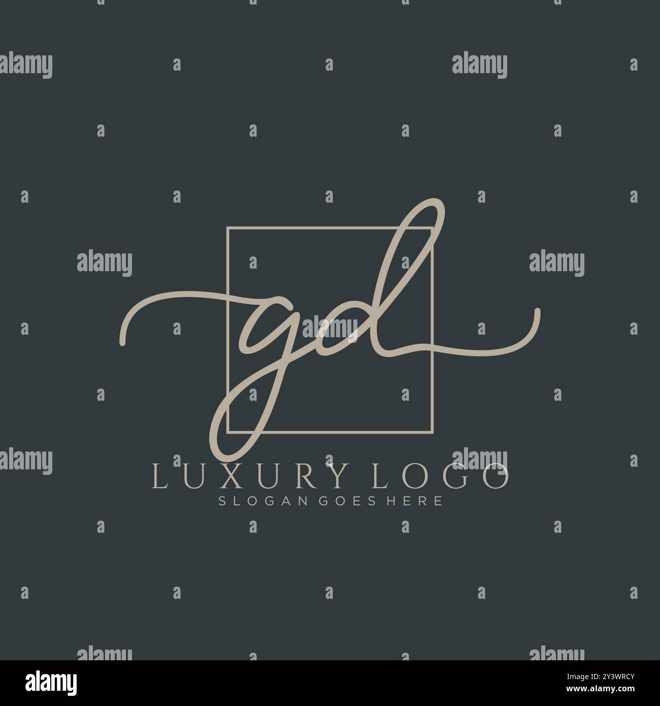 GD Initial handwriting logo design Stock Vector Image & Art - Alamy