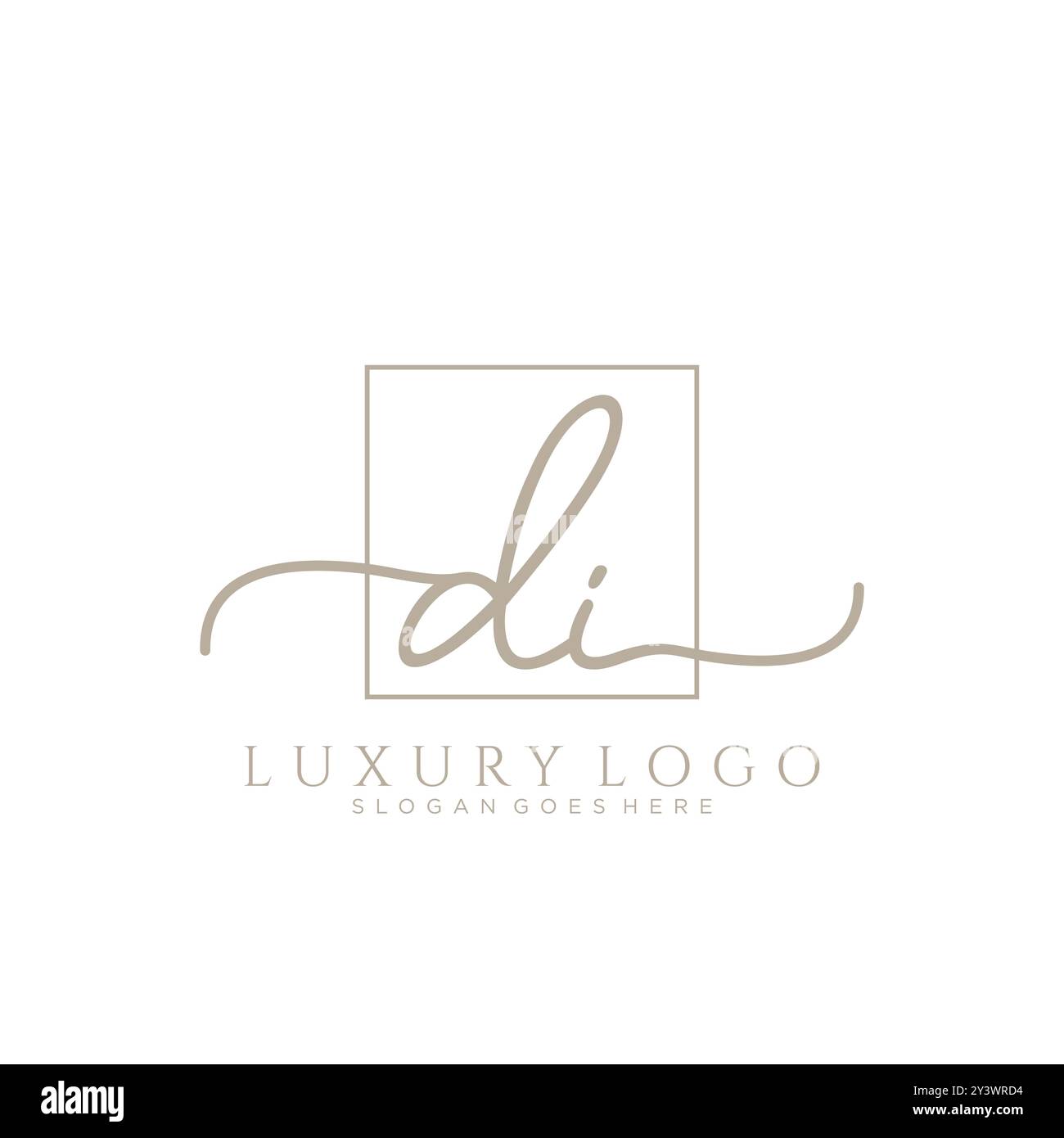 Di initials logo hi-res stock photography and images - Alamy