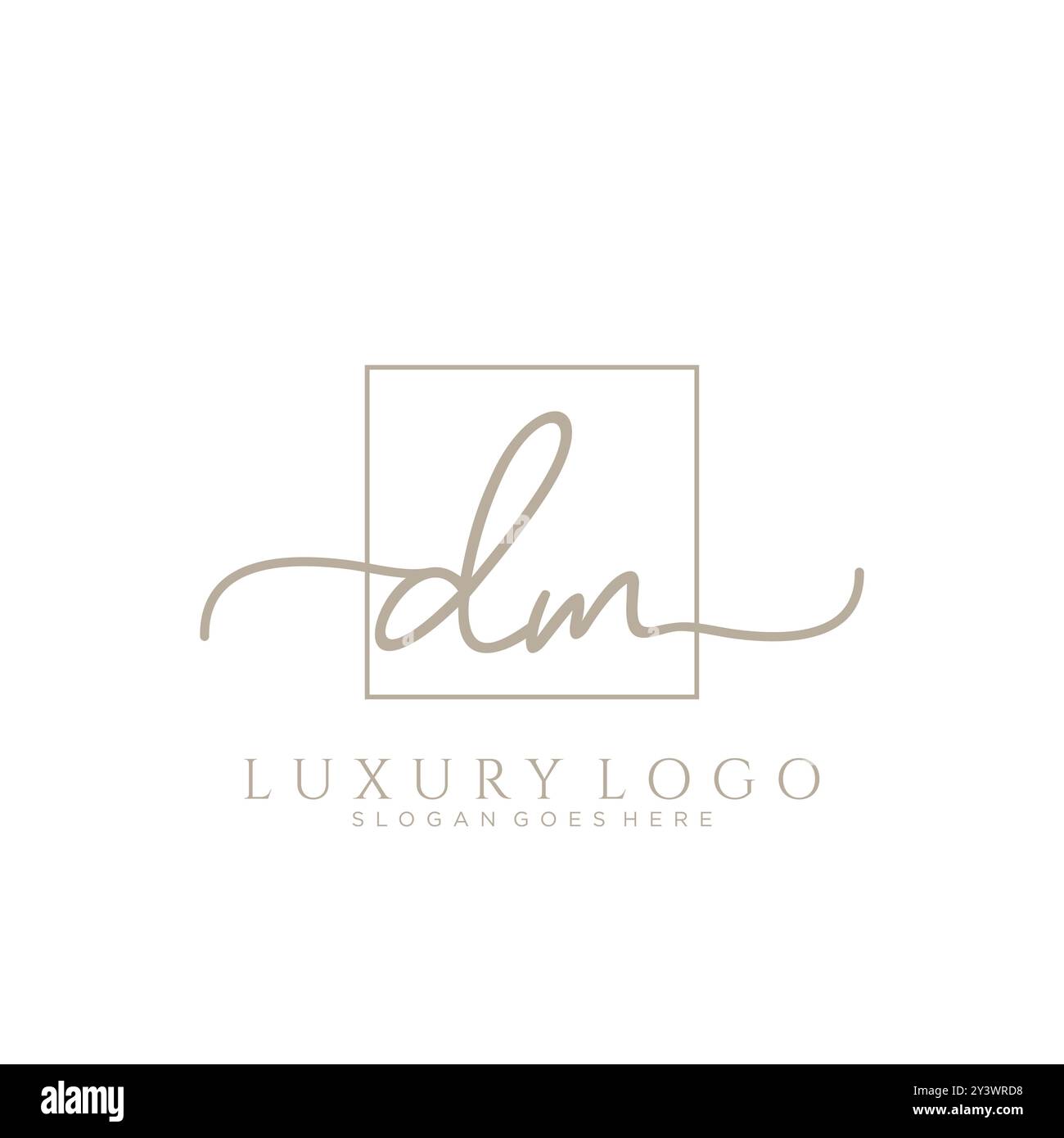 DM Initial handwriting logo design Stock Vector Image & Art - Alamy