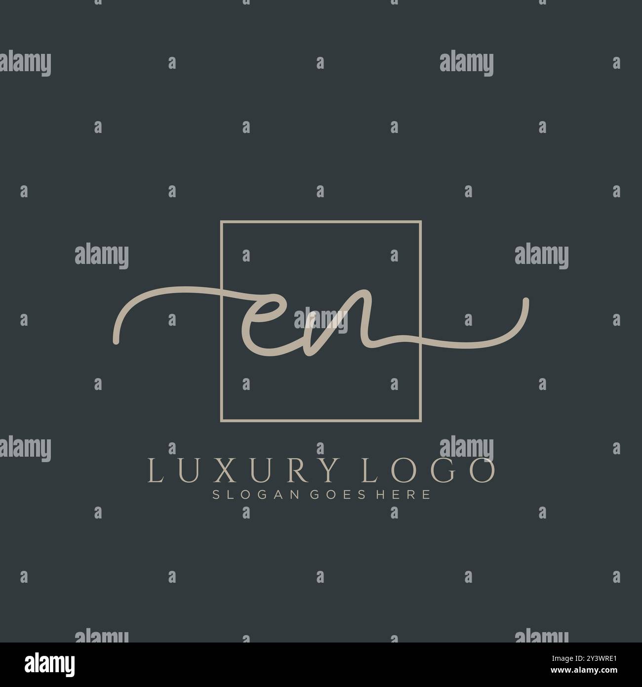 En initials logo hi-res stock photography and images - Alamy