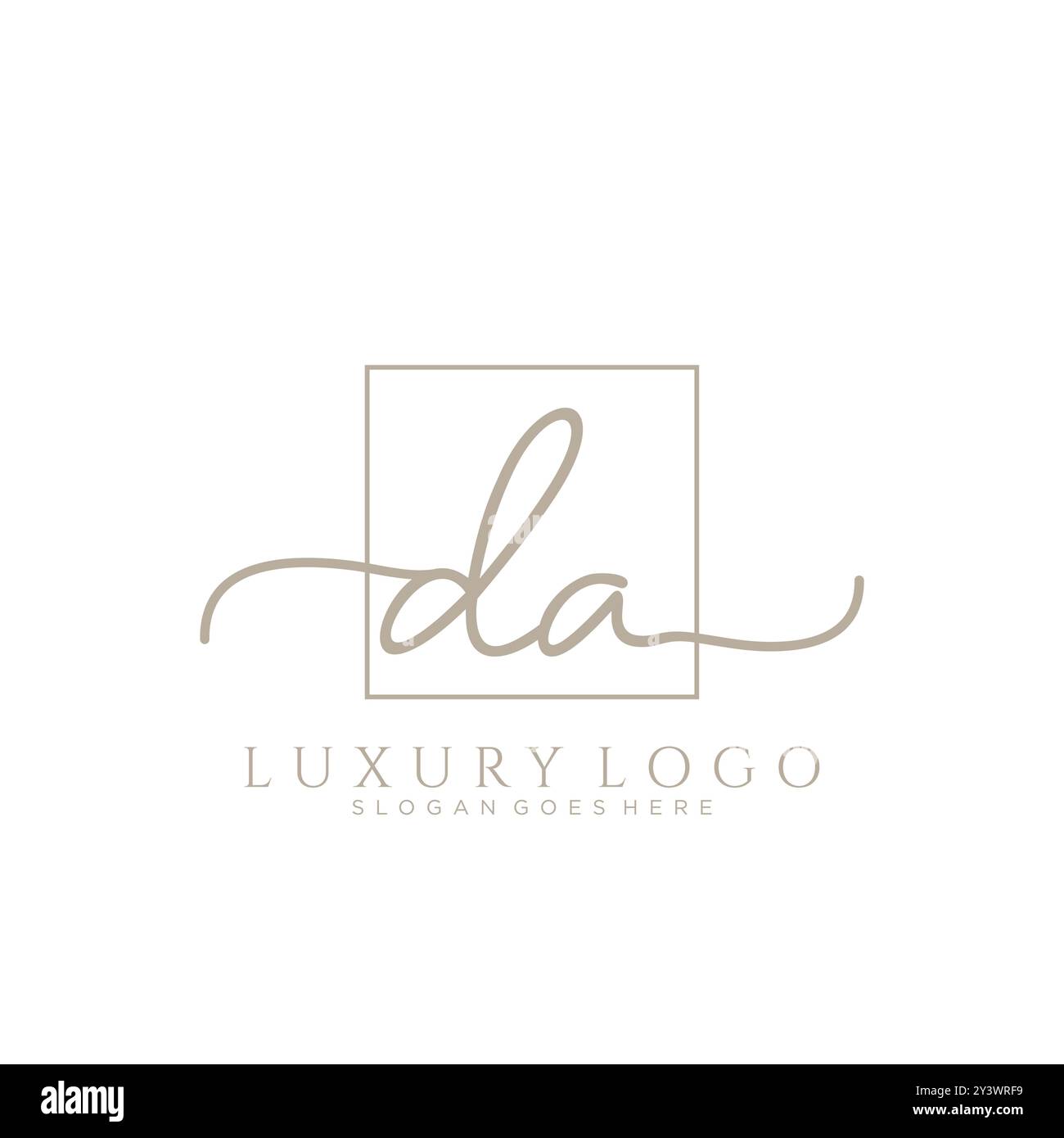 DA Initial handwriting logo design Stock Vector Image & Art - Alamy