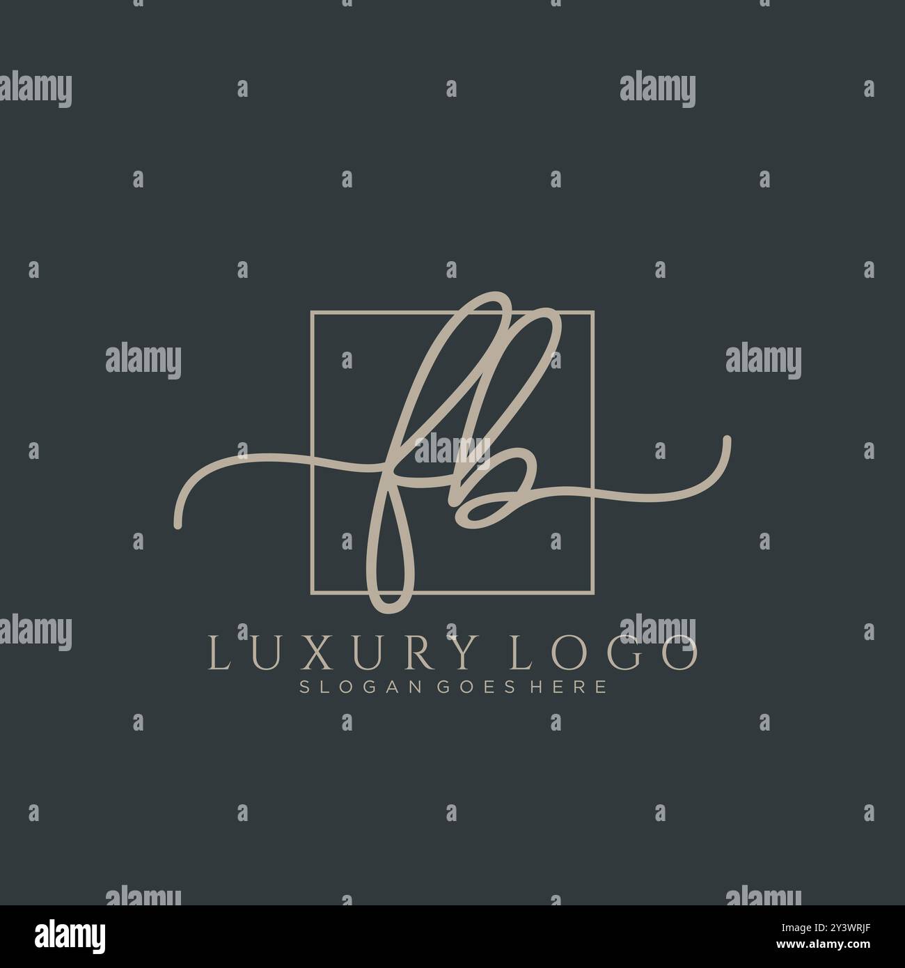 FB Initial handwriting logo design Stock Vector Image & Art - Alamy