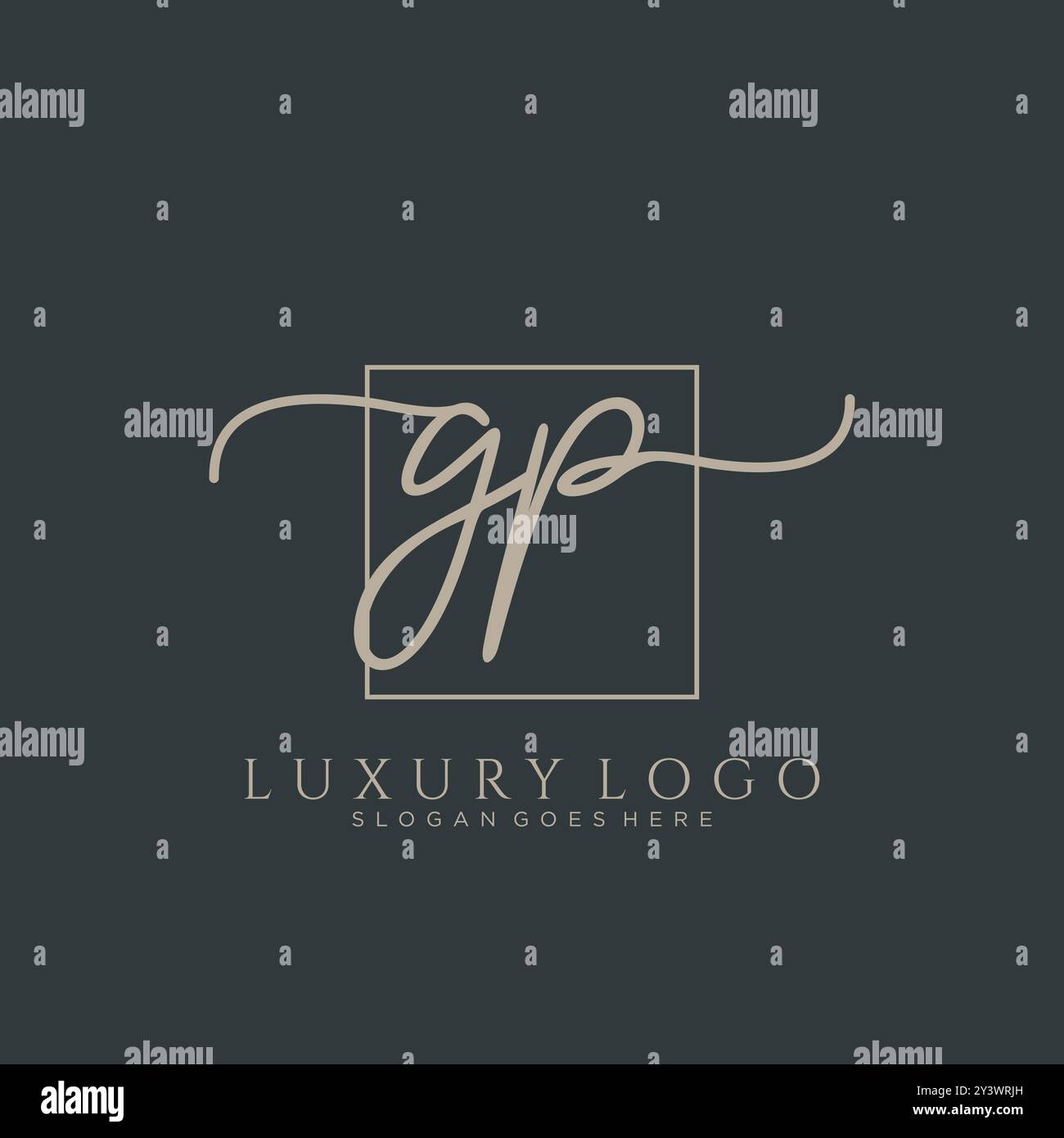 GP Initial handwriting logo design Stock Vector Image & Art - Alamy