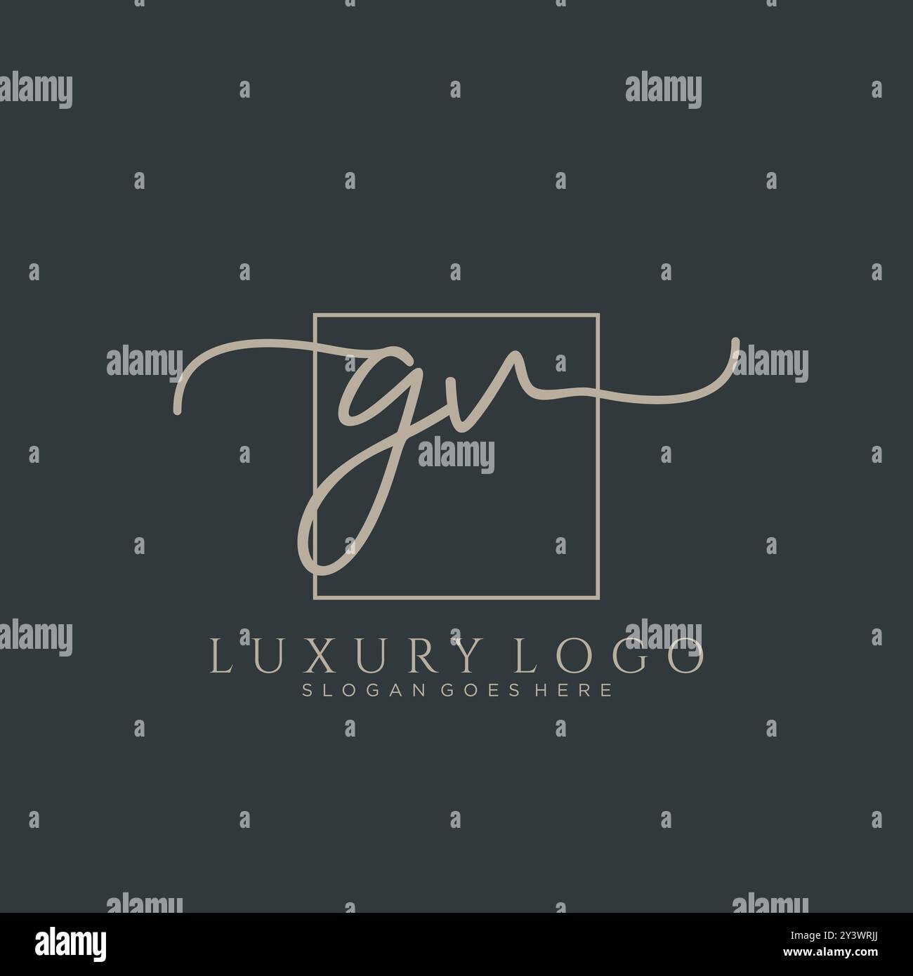 Gv initials logo hi-res stock photography and images - Alamy