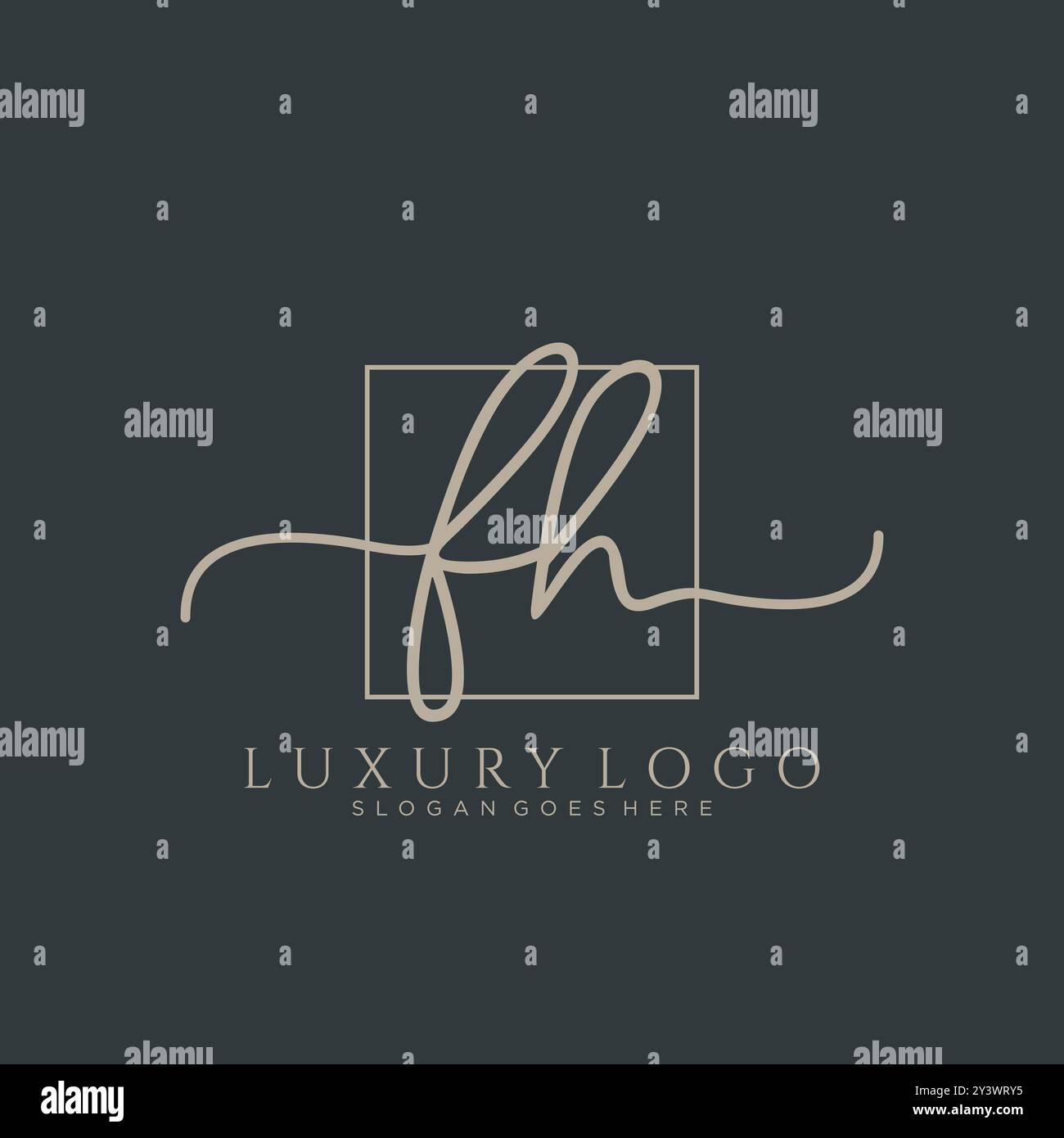 Fh initials logo hi-res stock photography and images - Alamy