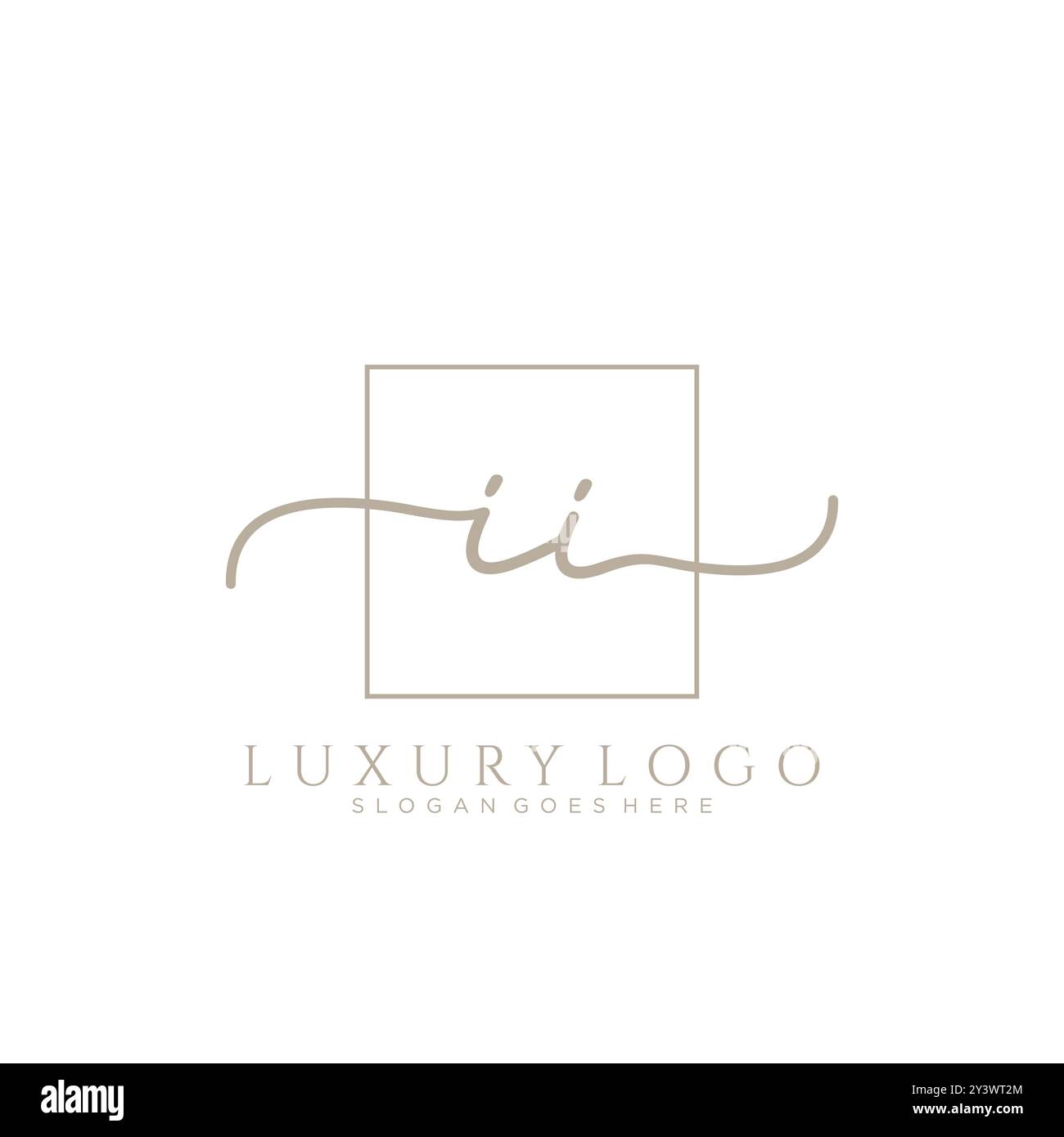 II Initial handwriting logo design Stock Vector Image & Art - Alamy