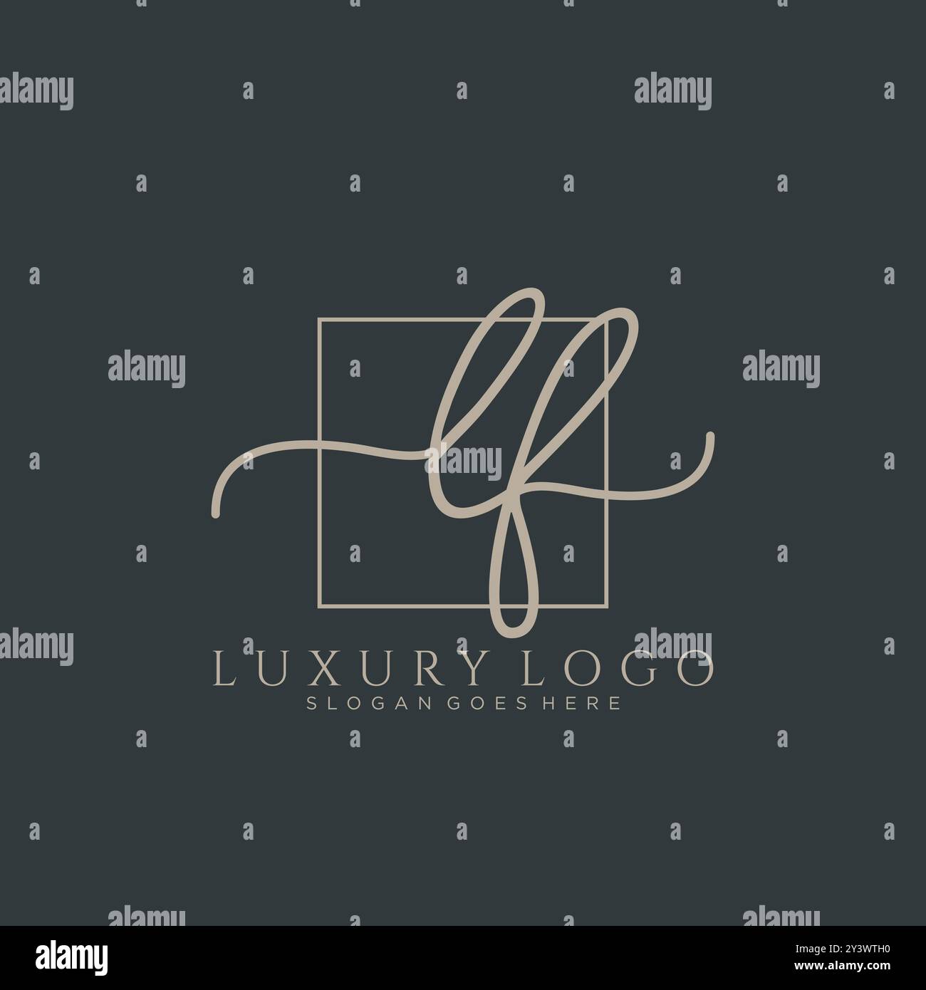 LF Initial handwriting logo design Stock Vector Image & Art - Alamy