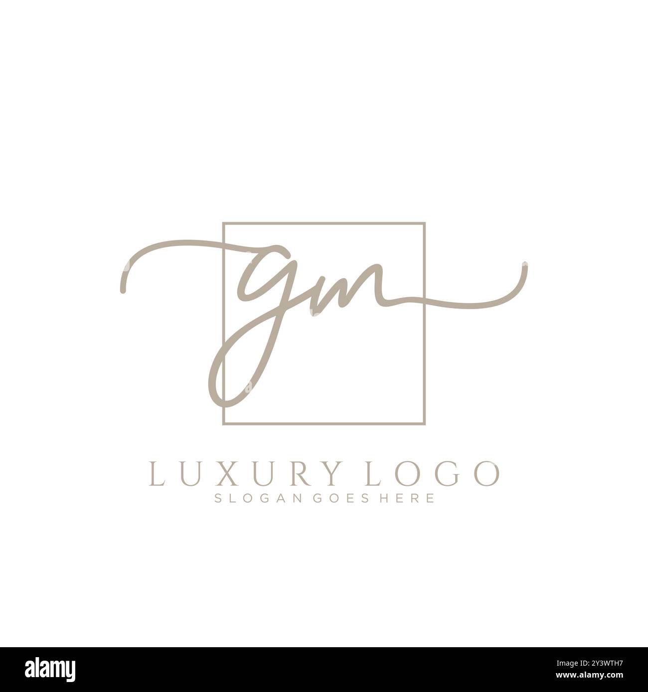 GM Initial handwriting logo design Stock Vector Image & Art - Alamy