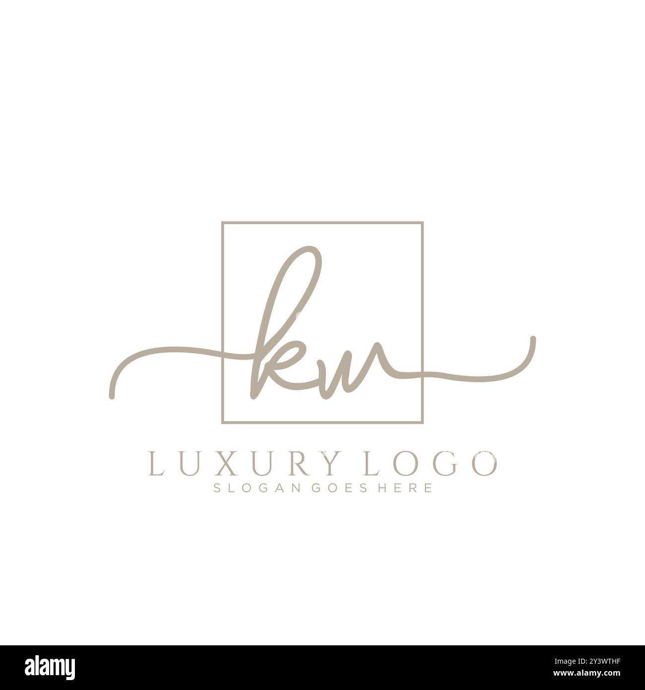 Kw initials logo hi-res stock photography and images - Alamy