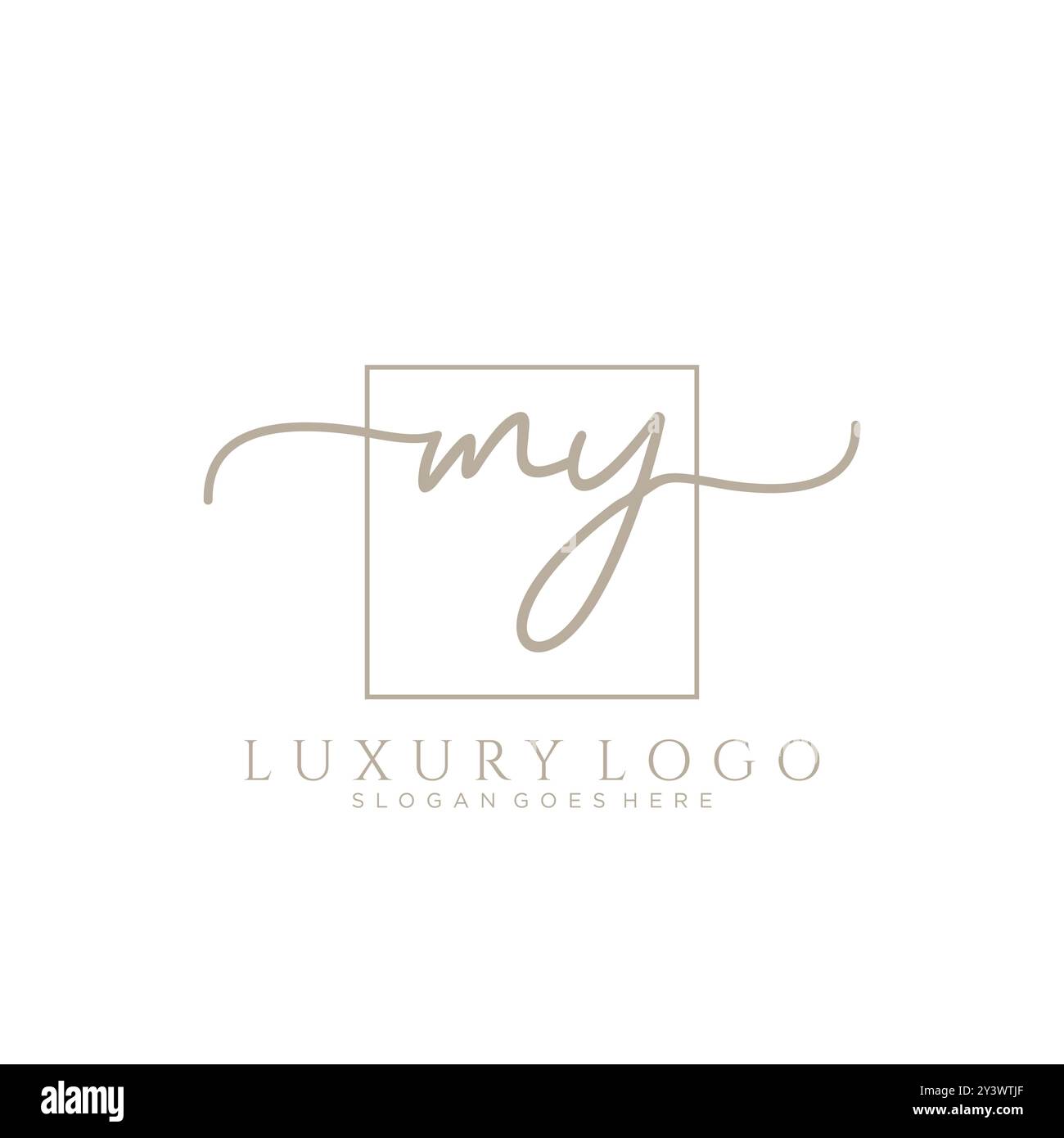 MY Initial handwriting logo design Stock Vector Image & Art - Alamy