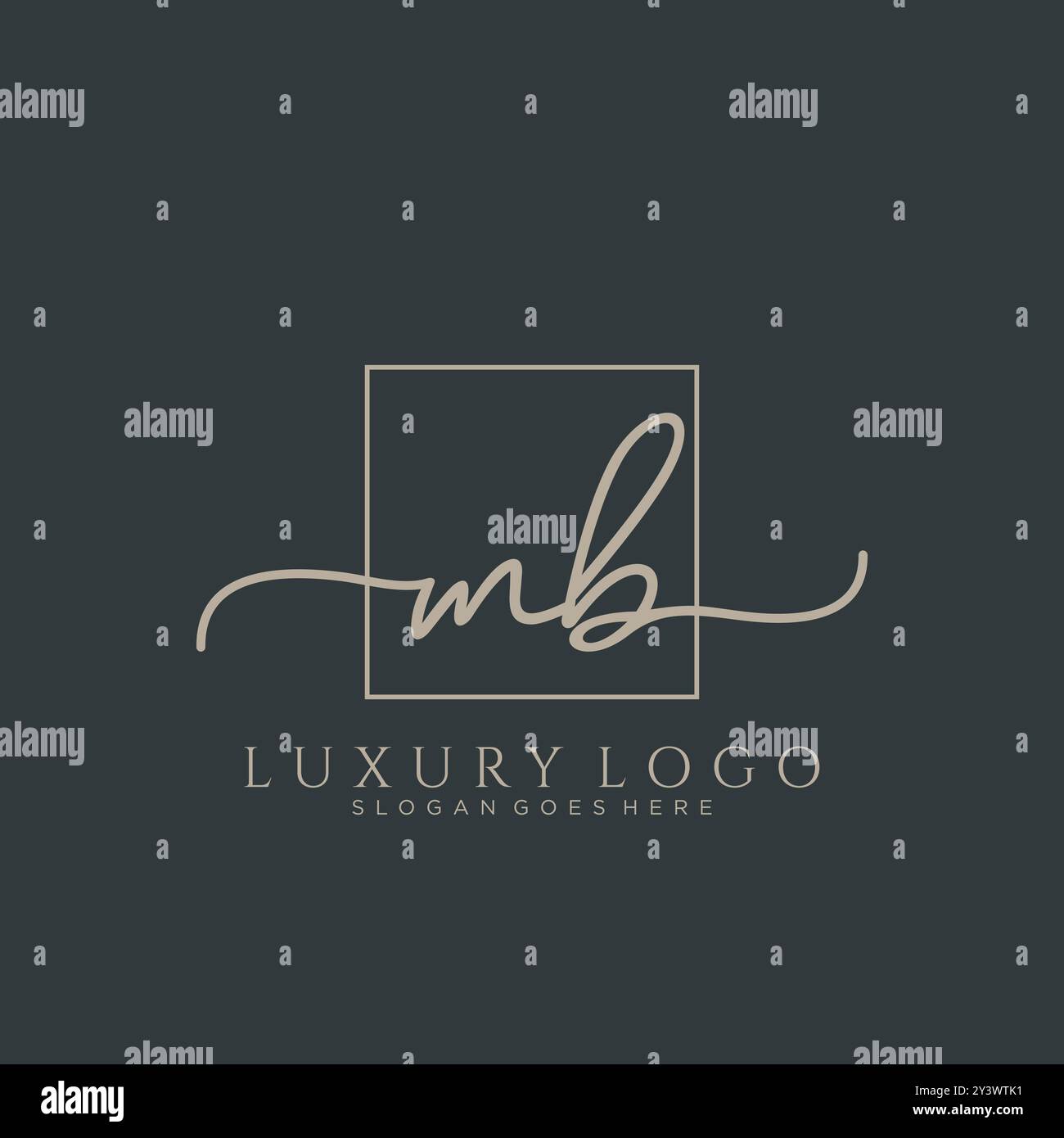 Mb initials vector vectors hi-res stock photography and images - Alamy