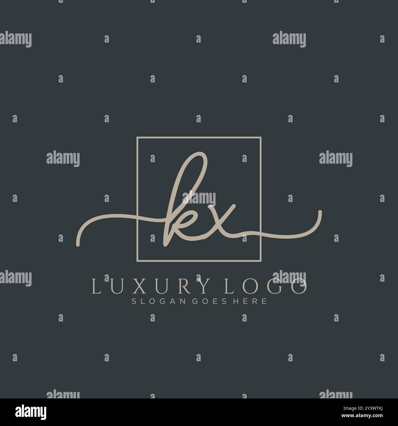 Kx initials logo hi-res stock photography and images - Alamy