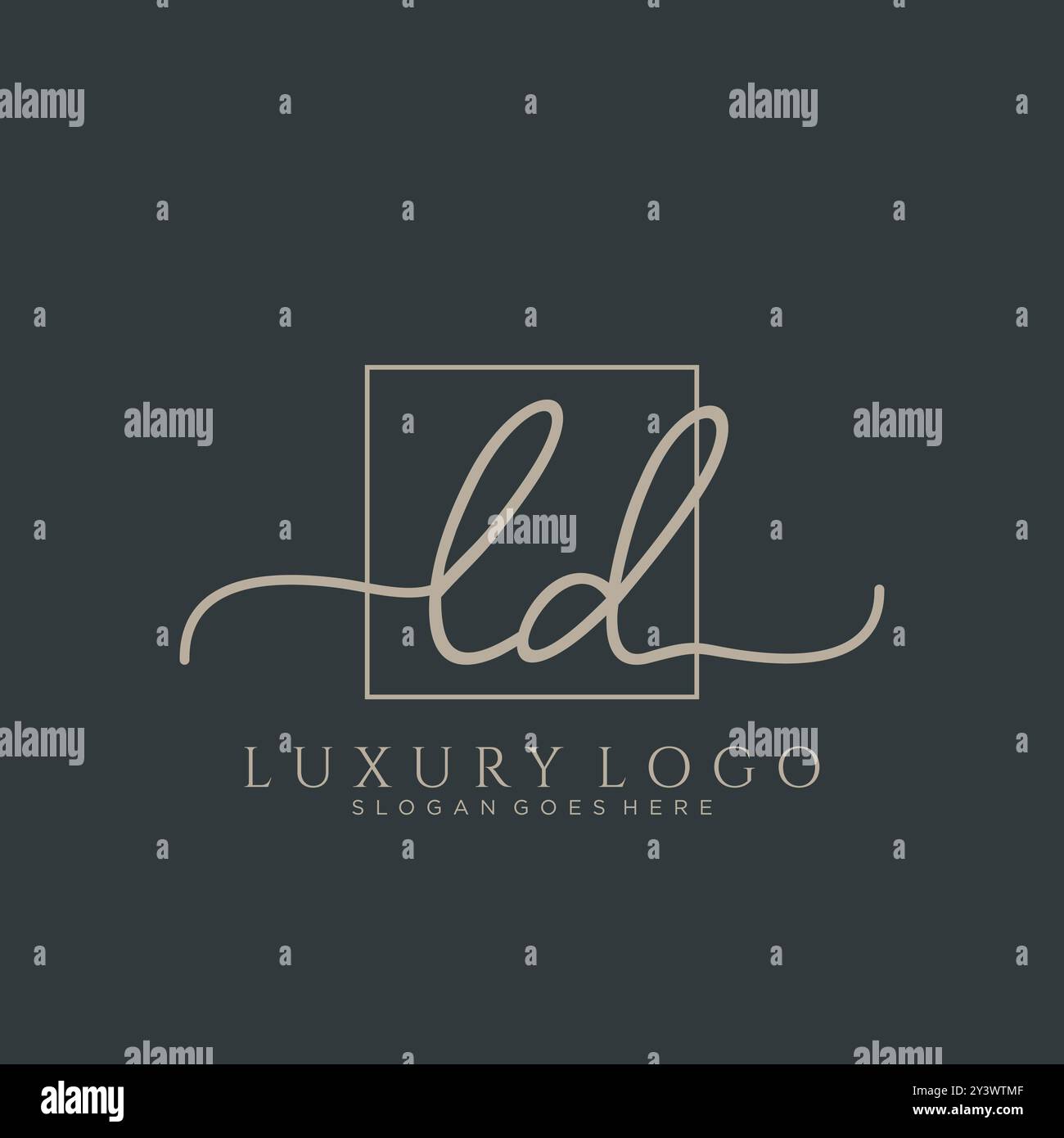 LD Initial handwriting logo design Stock Vector Image & Art - Alamy