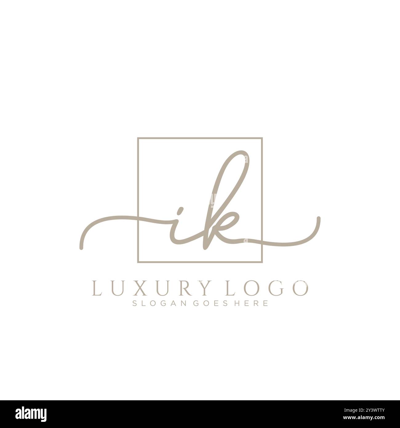 IK Initial handwriting logo design Stock Vector Image & Art - Alamy