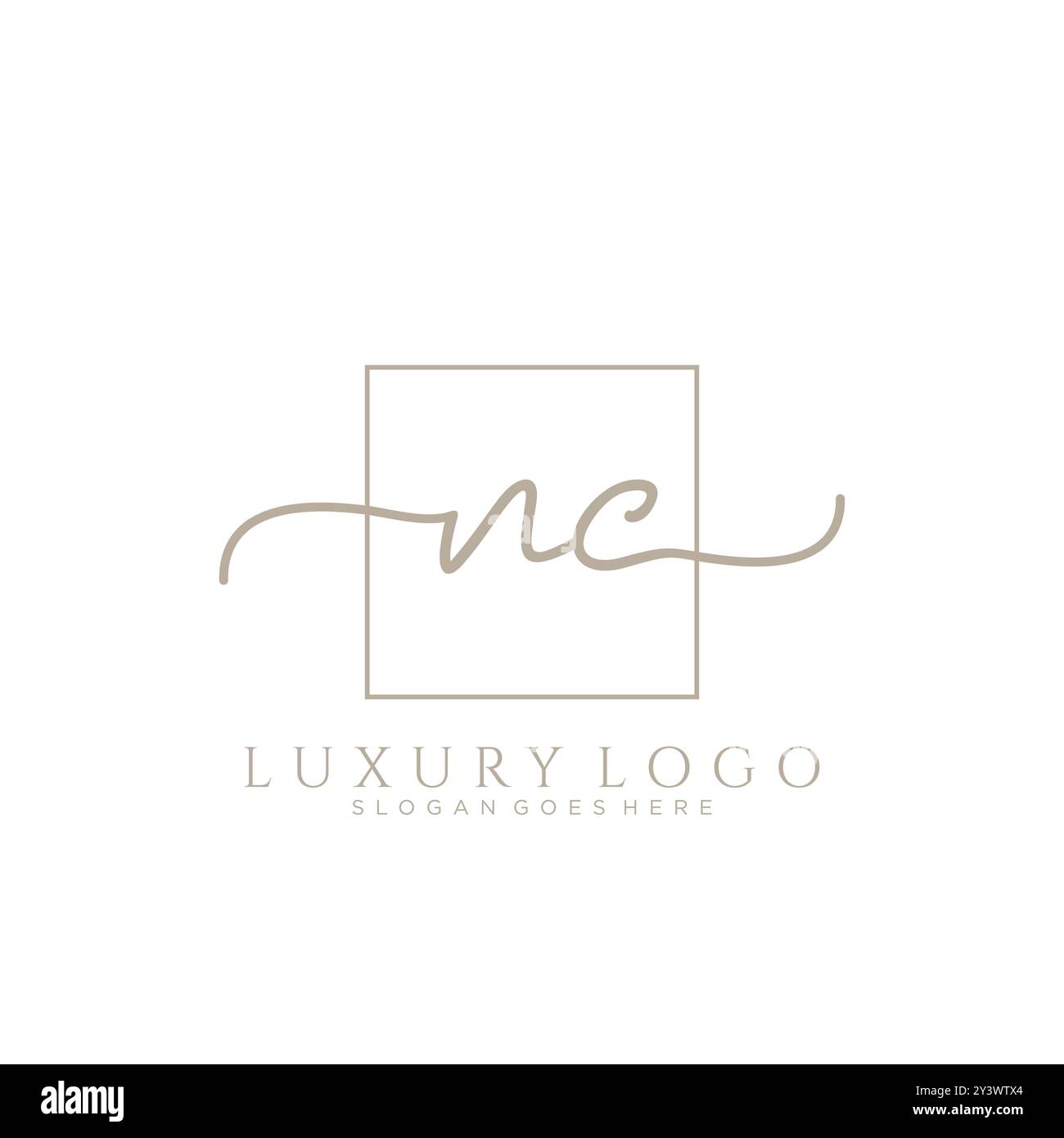 NC Initial handwriting logo design Stock Vector Image & Art - Alamy