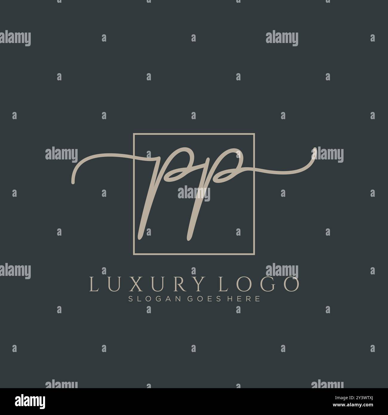 PP Initial handwriting logo design Stock Vector Image & Art - Alamy
