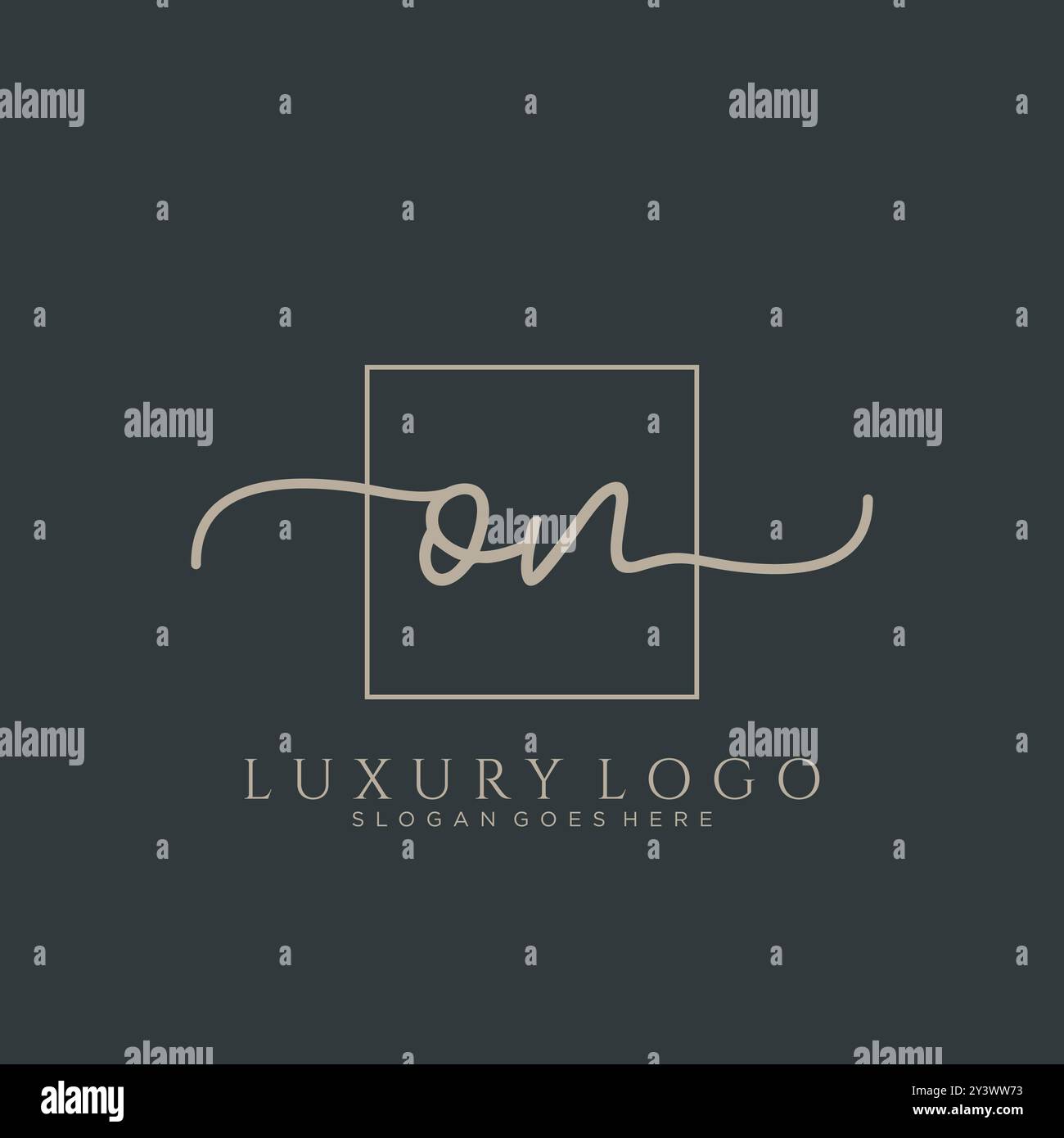 On monogram initial logo Stock Vector Images - Alamy