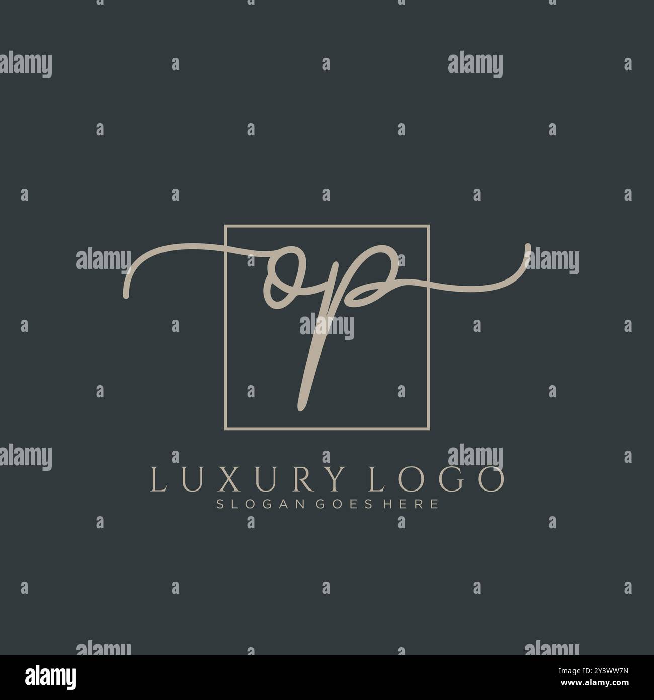 OP Initial handwriting logo design Stock Vector Image & Art - Alamy
