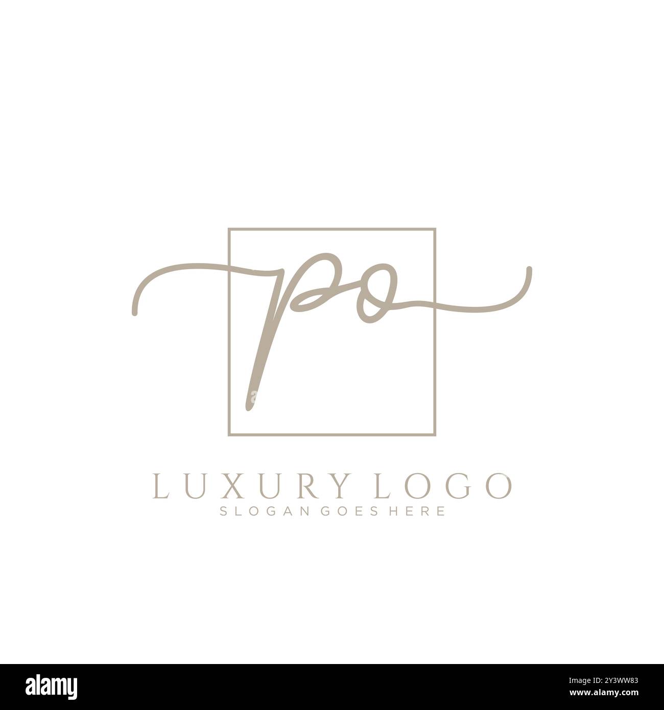 PO Initial handwriting logo design Stock Vector Image & Art - Alamy