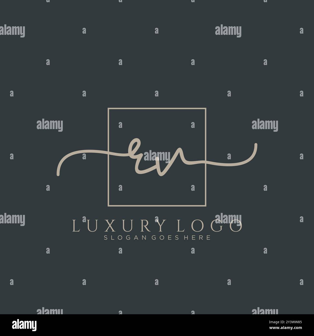 Initial rv logo hi-res stock photography and images - Alamy