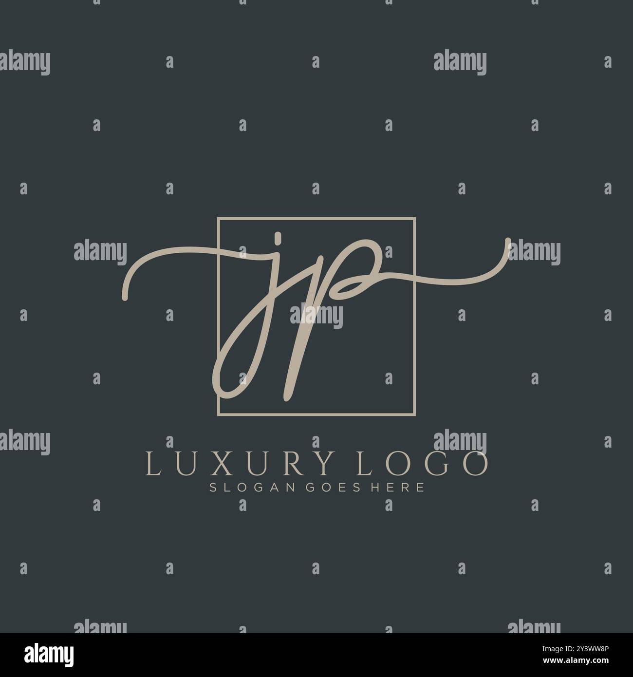 JP Initial handwriting logo design Stock Vector Image & Art - Alamy