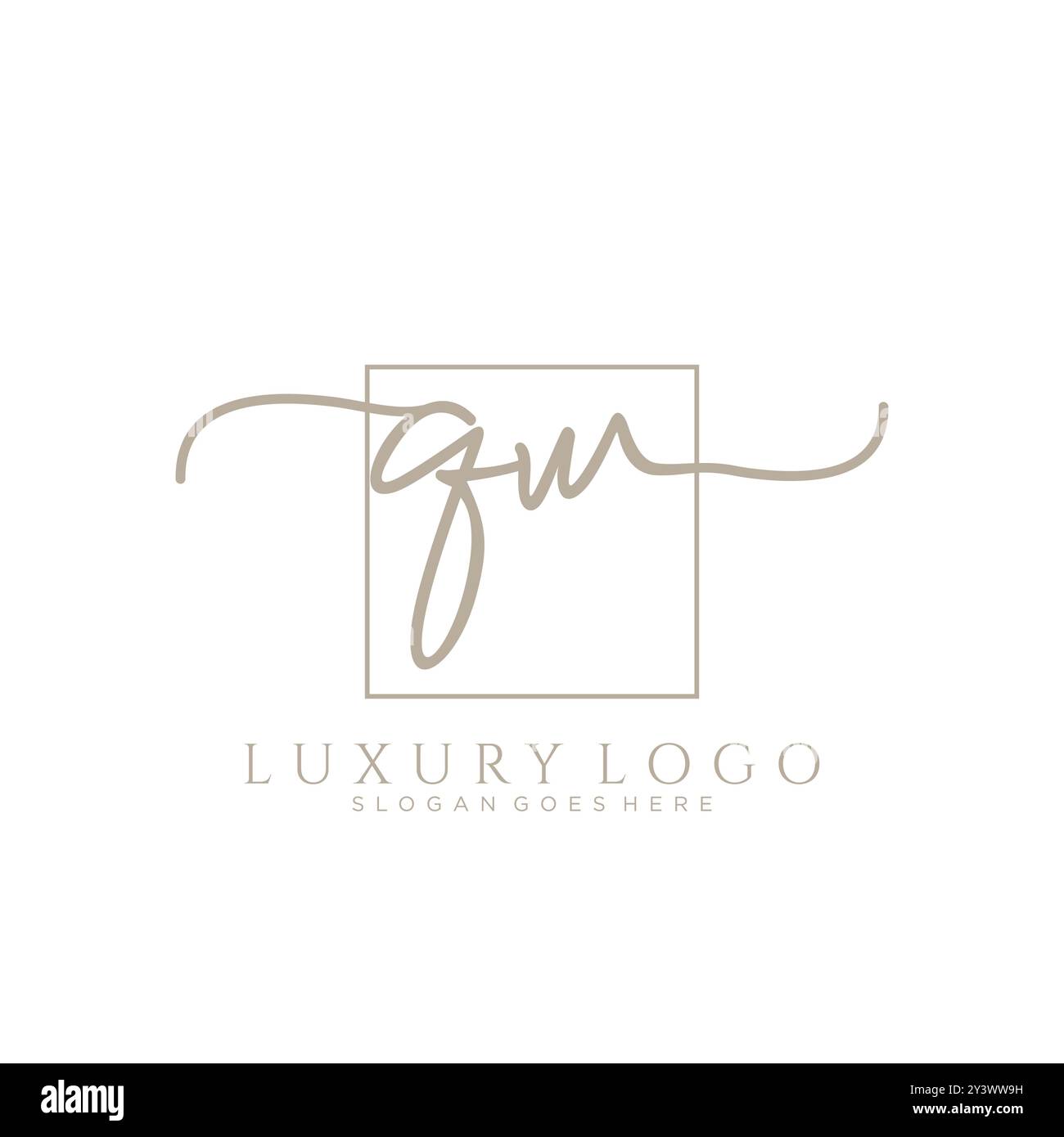 Qw initials logo Cut Out Stock Images & Pictures - Alamy