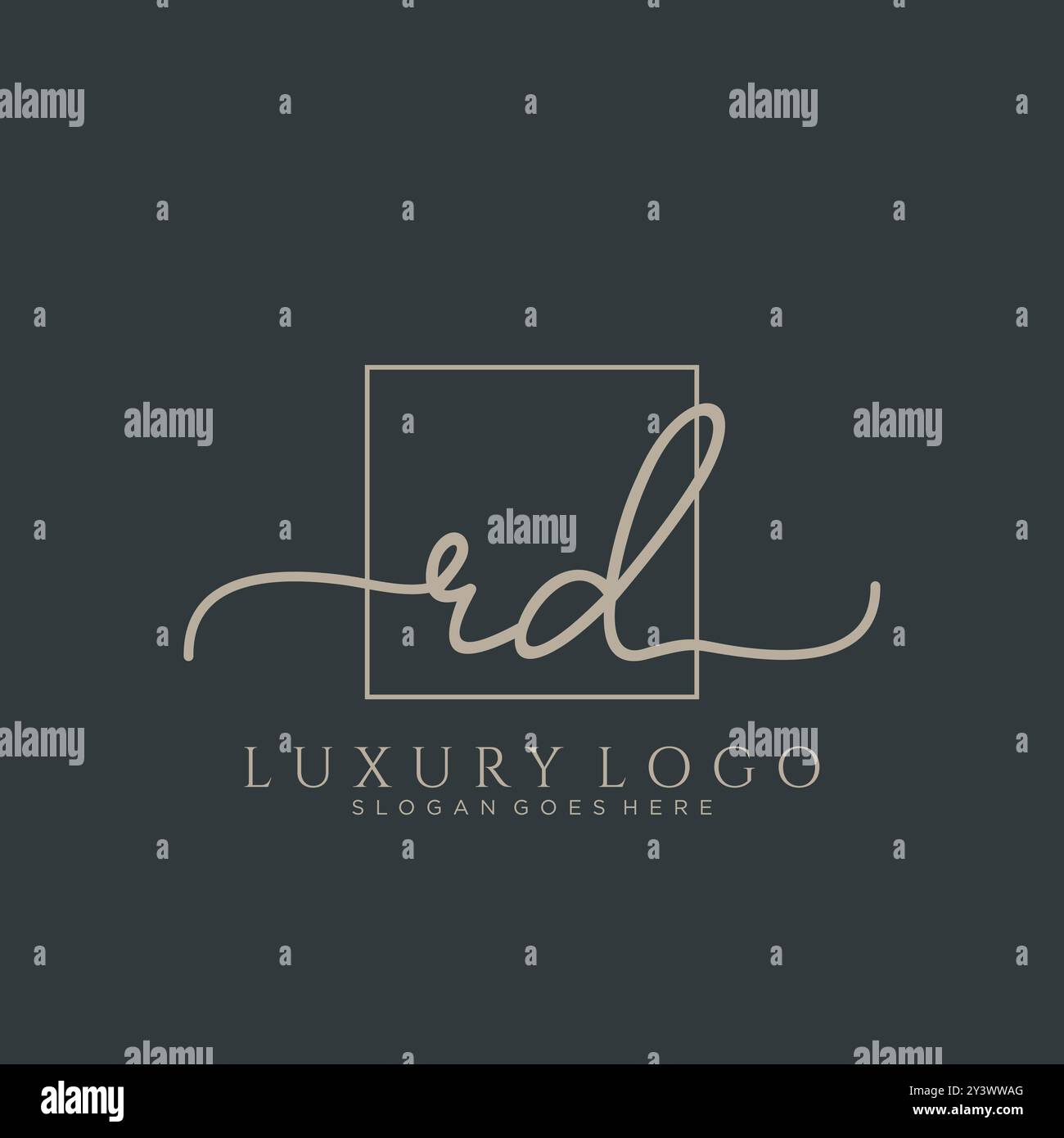 RD Initial handwriting logo design Stock Vector Image & Art - Alamy