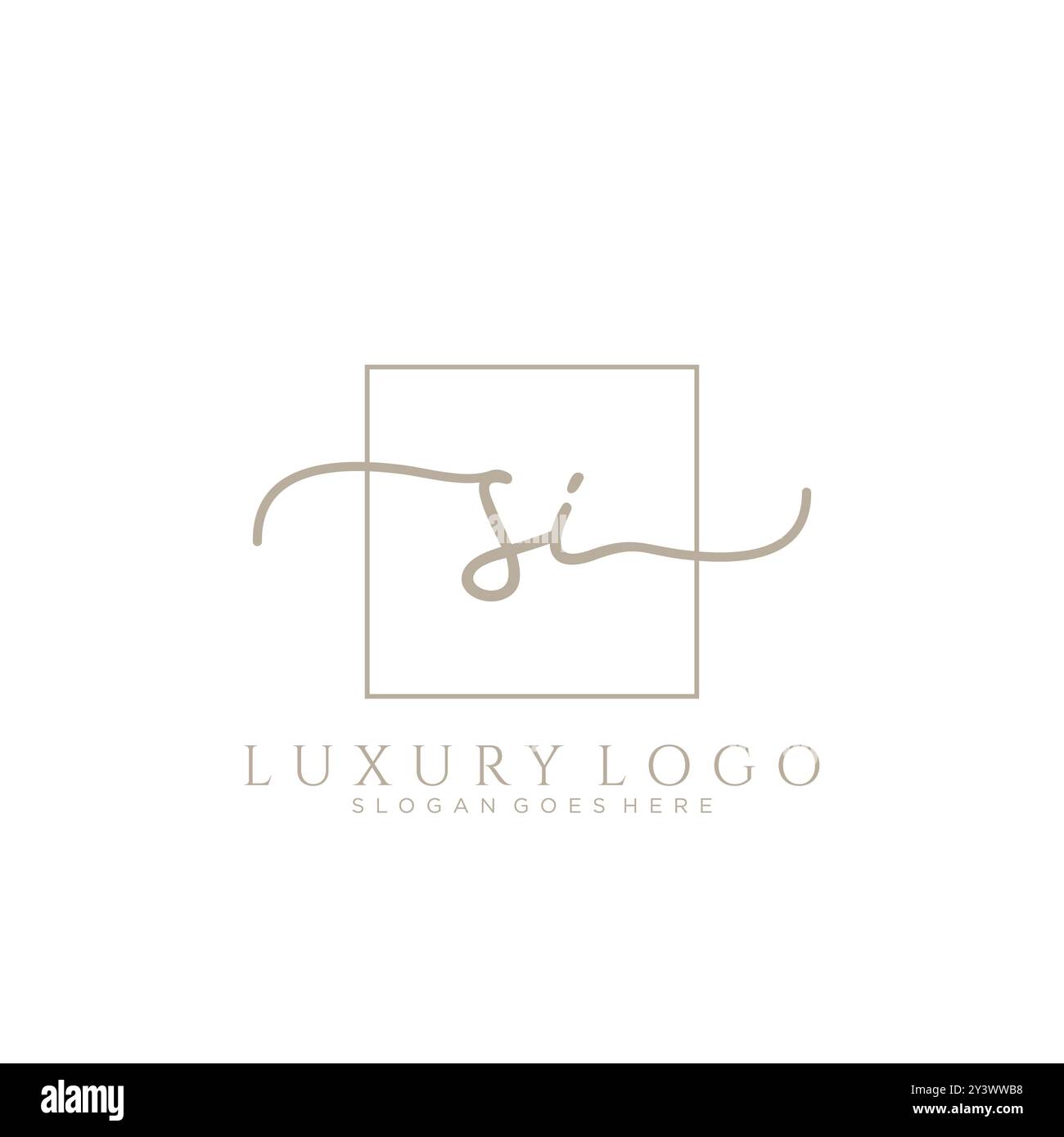 Si letter design hi-res stock photography and images - Alamy