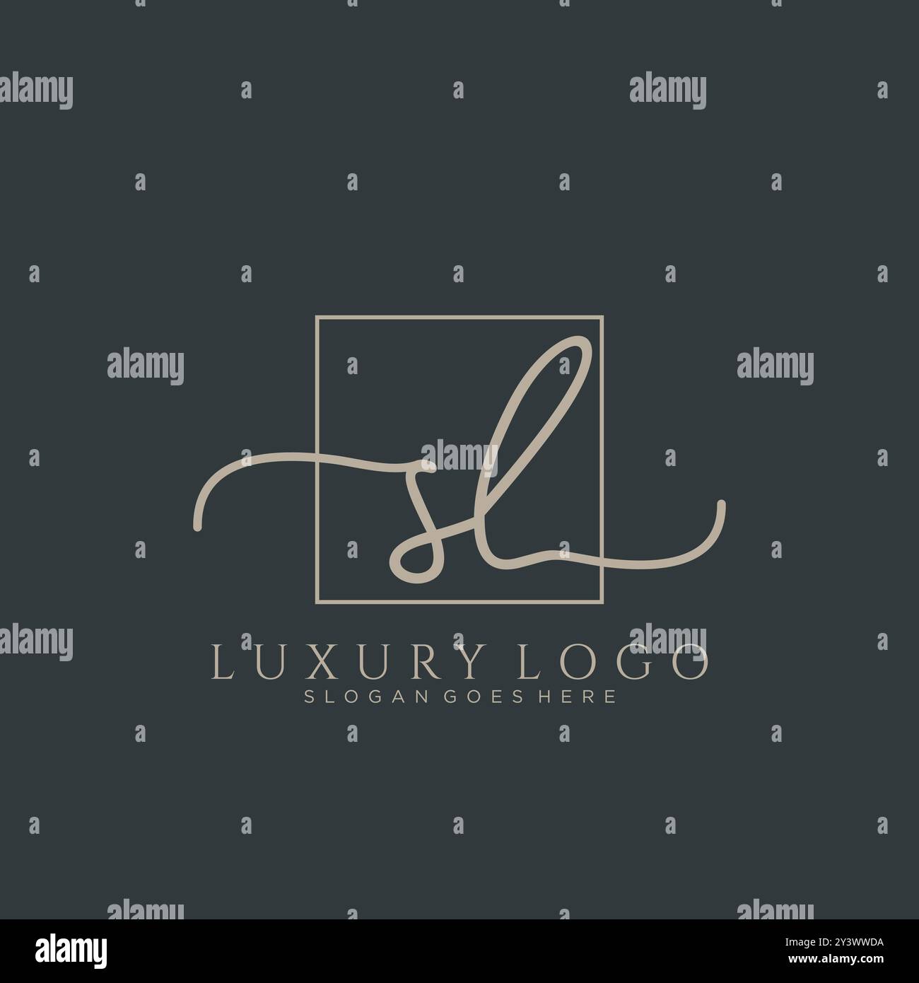Sl initials logo Stock Vector Images - Alamy
