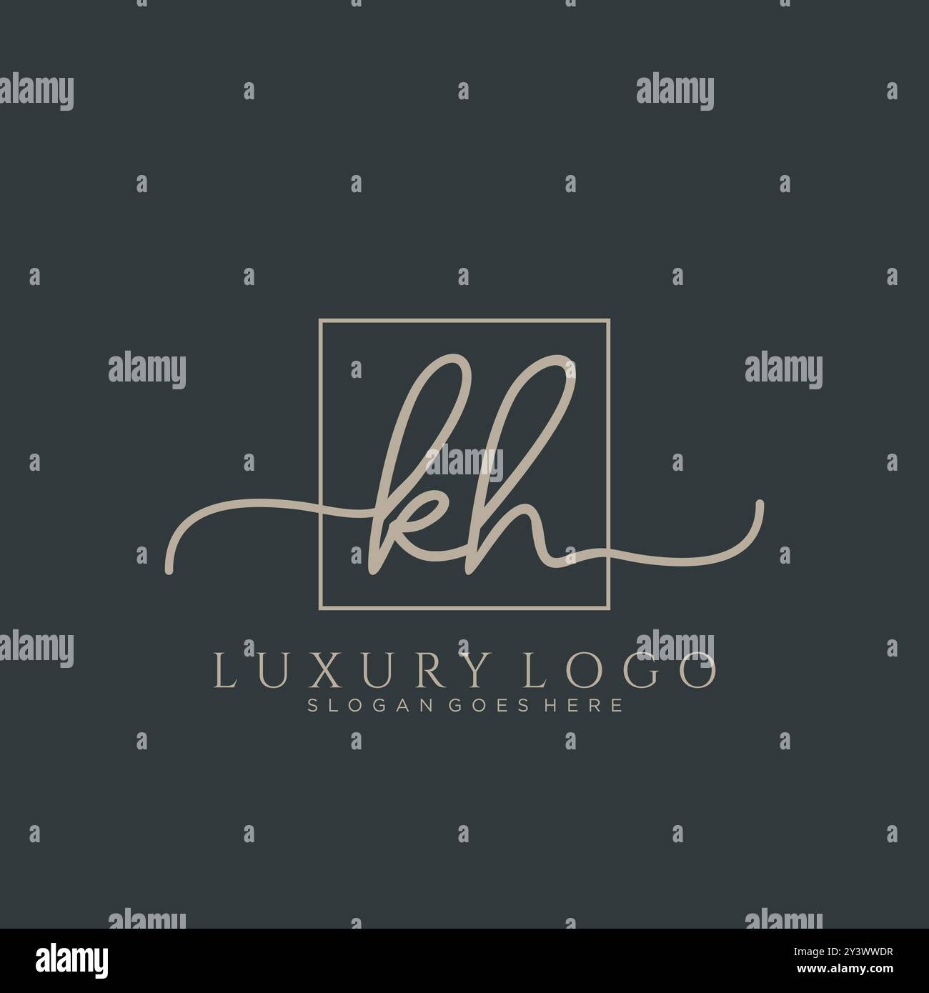 Kh initials logo hi-res stock photography and images - Alamy