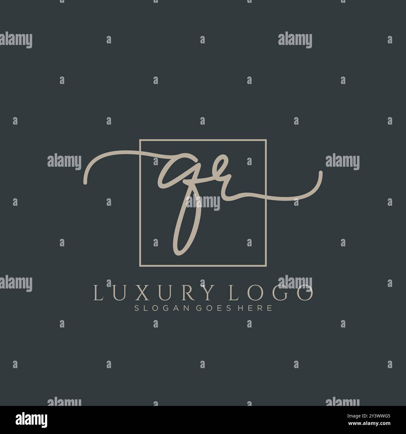 Qr initials logo hi-res stock photography and images - Alamy