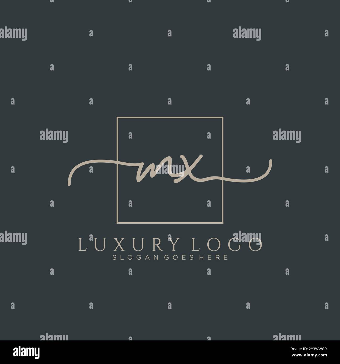 MX Initial handwriting logo design Stock Vector Image & Art - Alamy