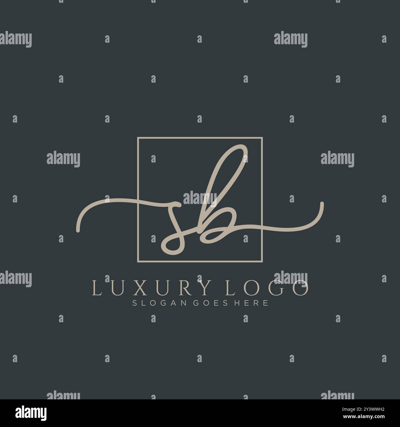 Initial sb logo vectors hi-res stock photography and images - Alamy