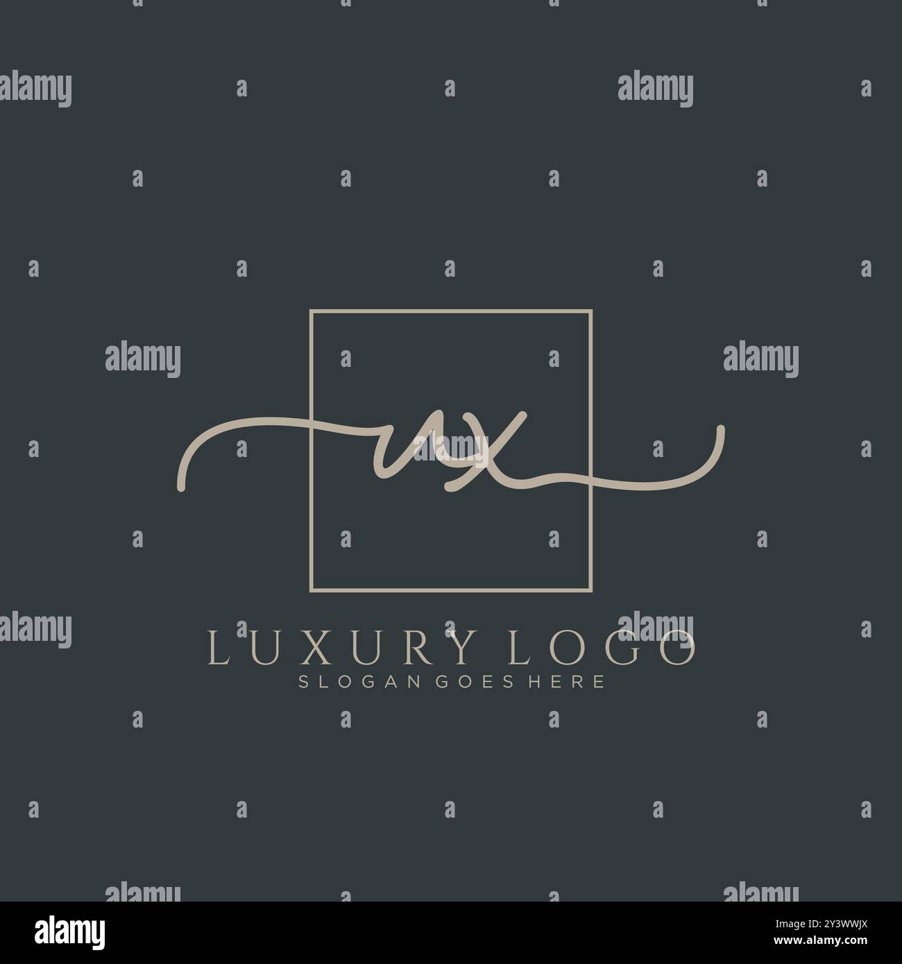 Letter ux logo design Stock Vector Images - Alamy