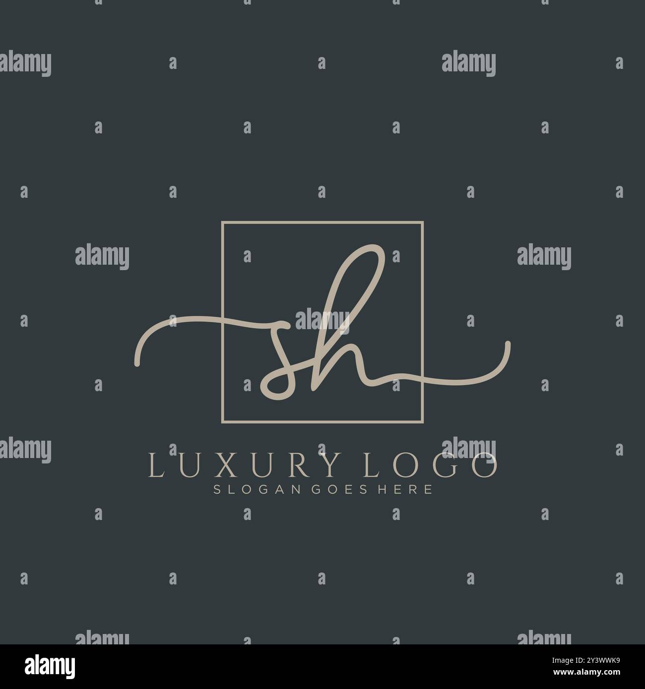 SH Initial handwriting logo design Stock Vector Image & Art - Alamy