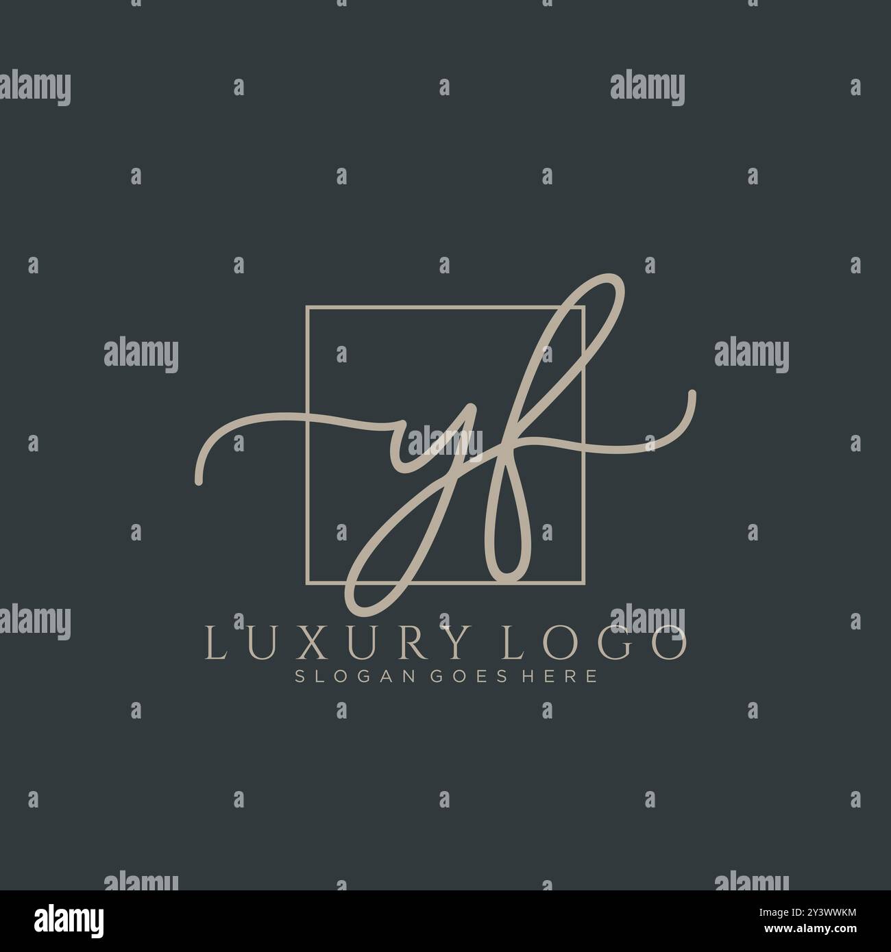 Yf initials logo hi-res stock photography and images - Alamy