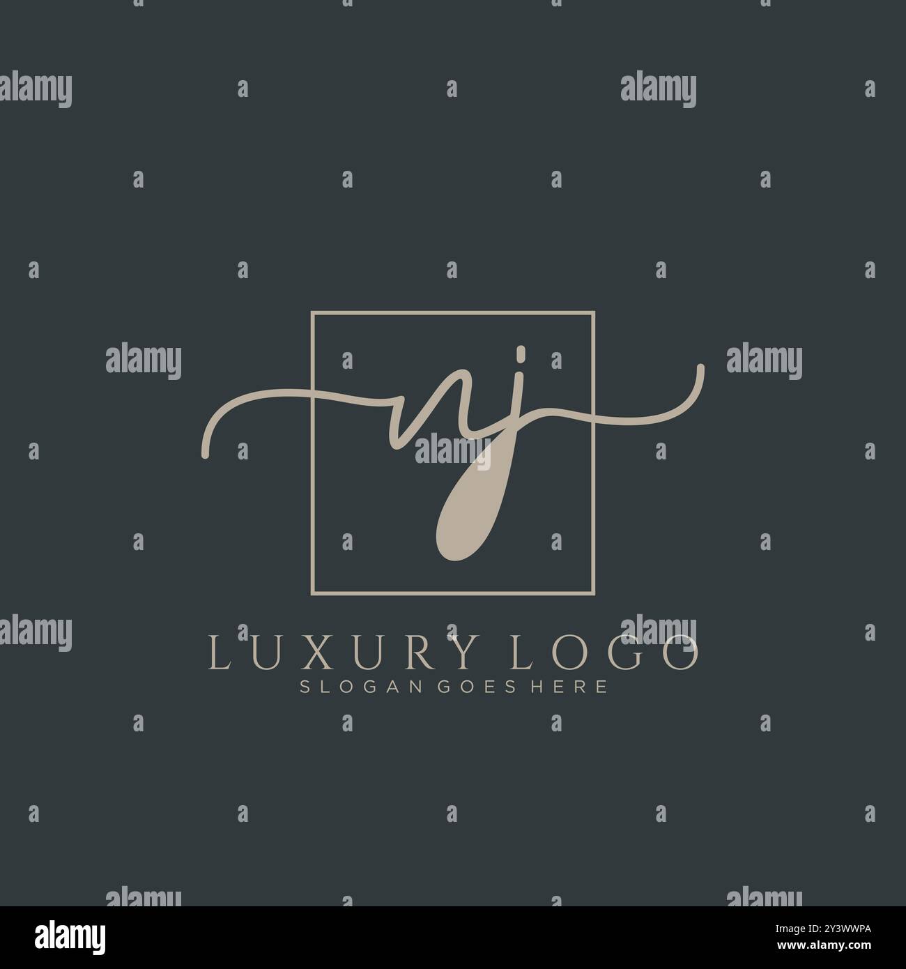 Nj initials logo hi-res stock photography and images - Alamy