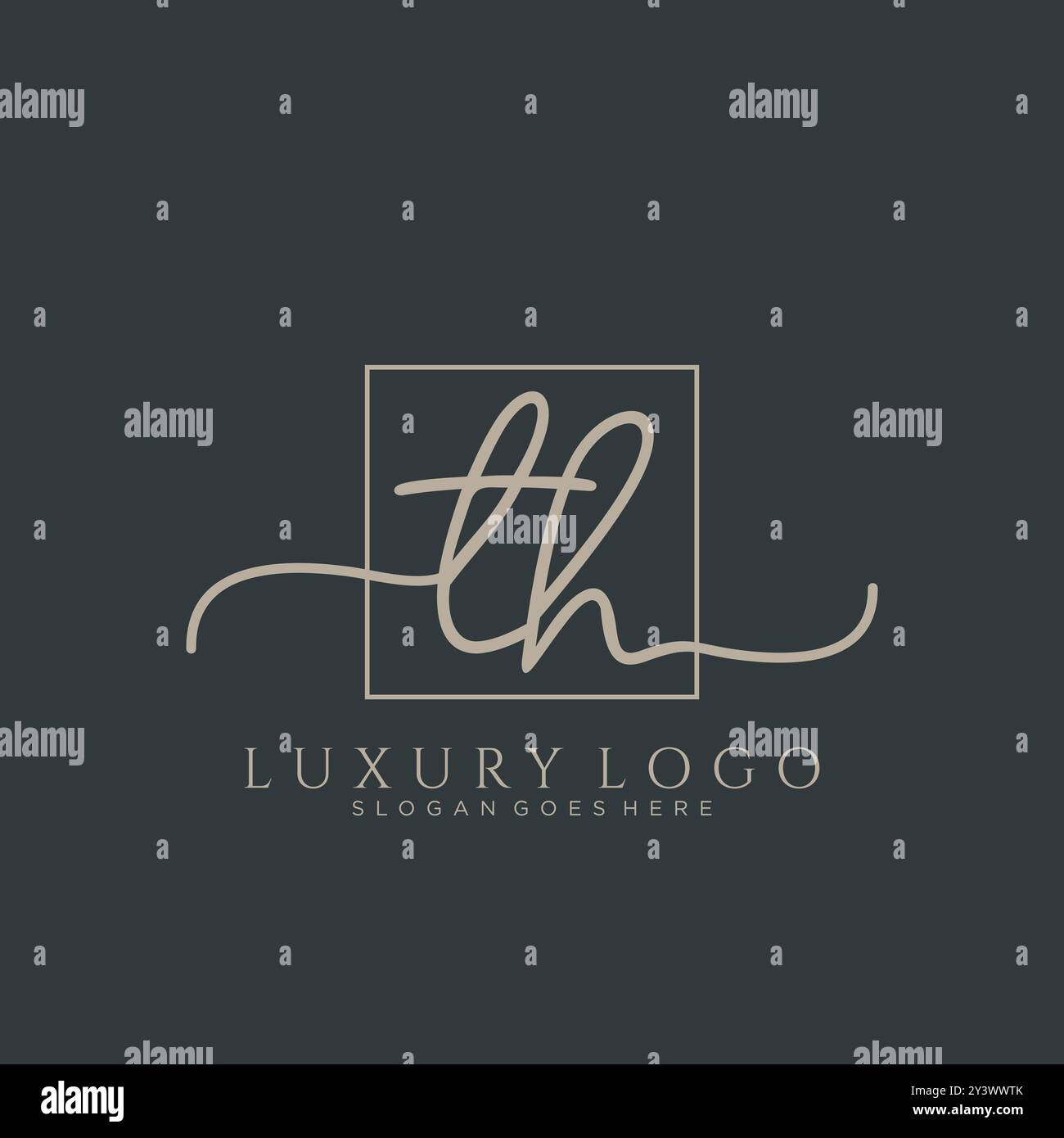 TH Initial handwriting logo design Stock Vector Image & Art - Alamy