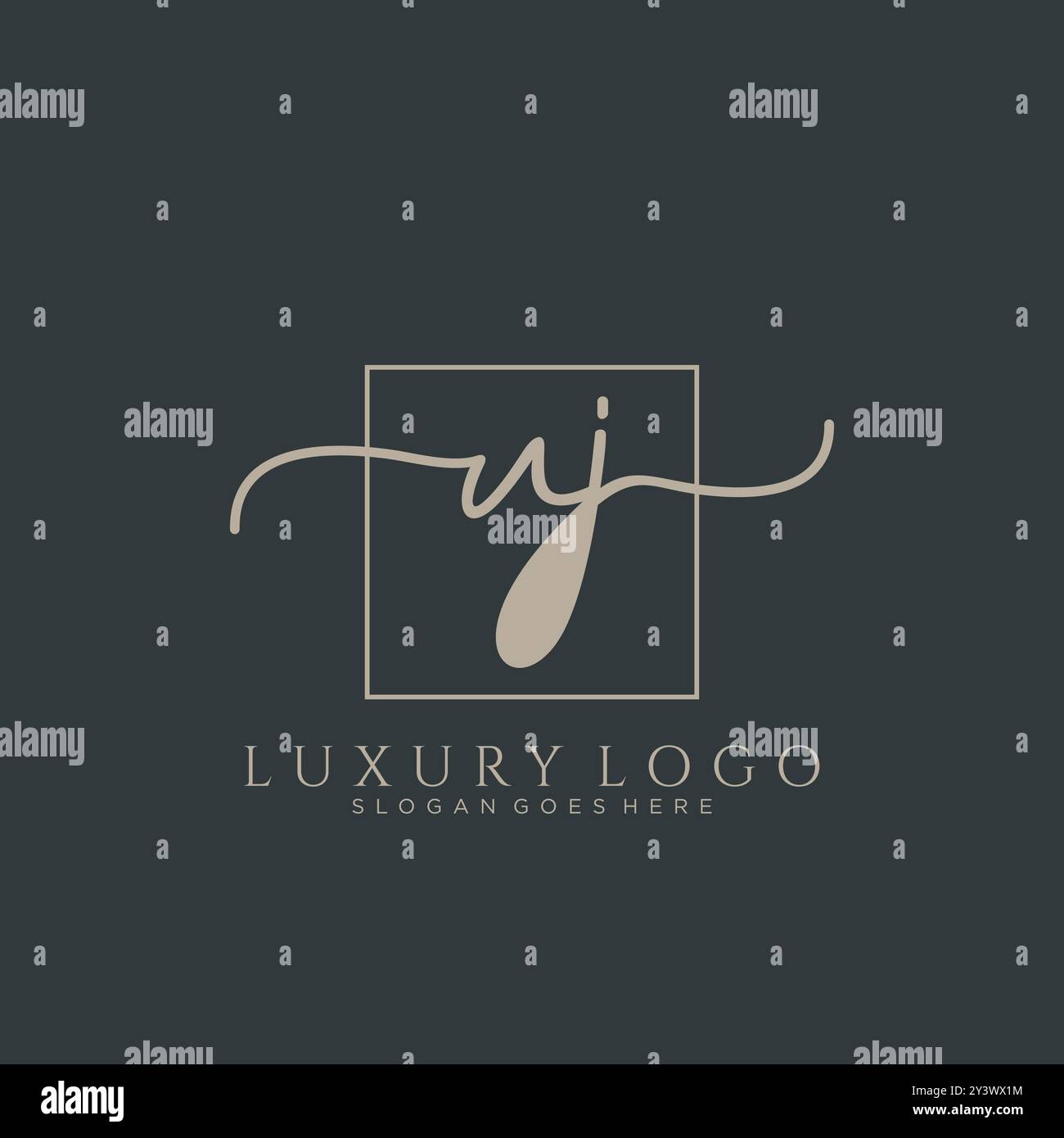 UJ Initial handwriting logo design Stock Vector Image & Art - Alamy