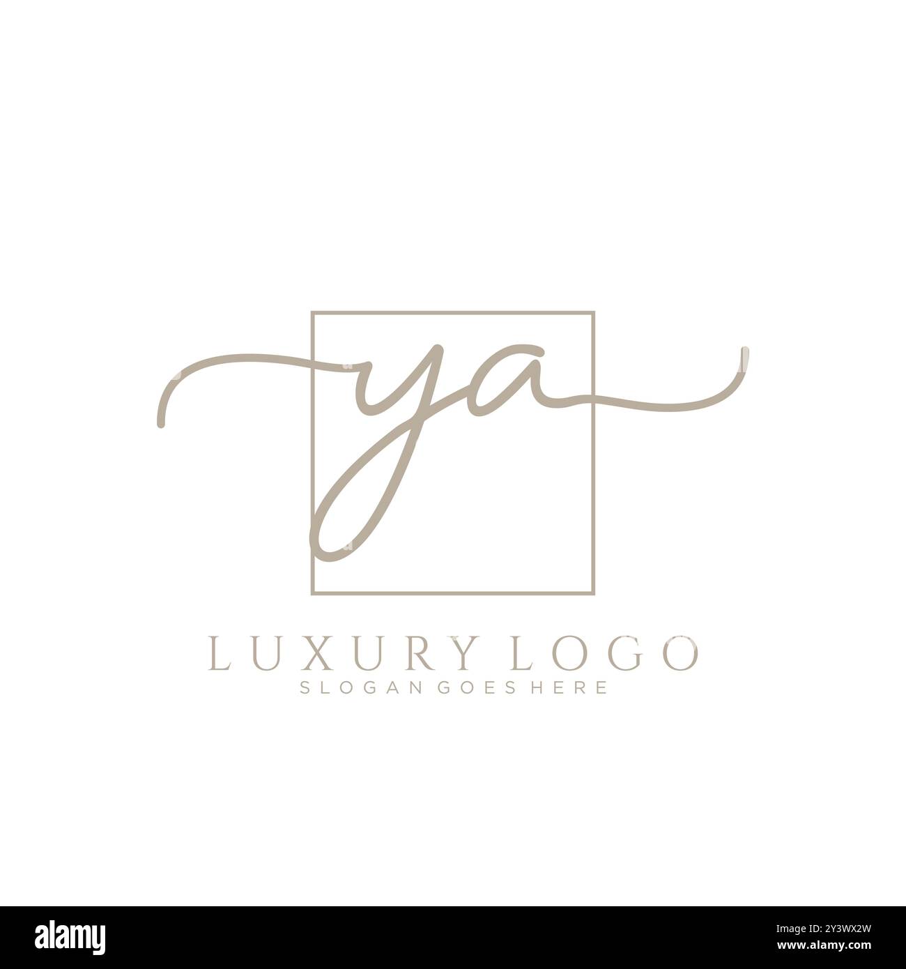 YA Initial handwriting logo design Stock Vector Image & Art - Alamy