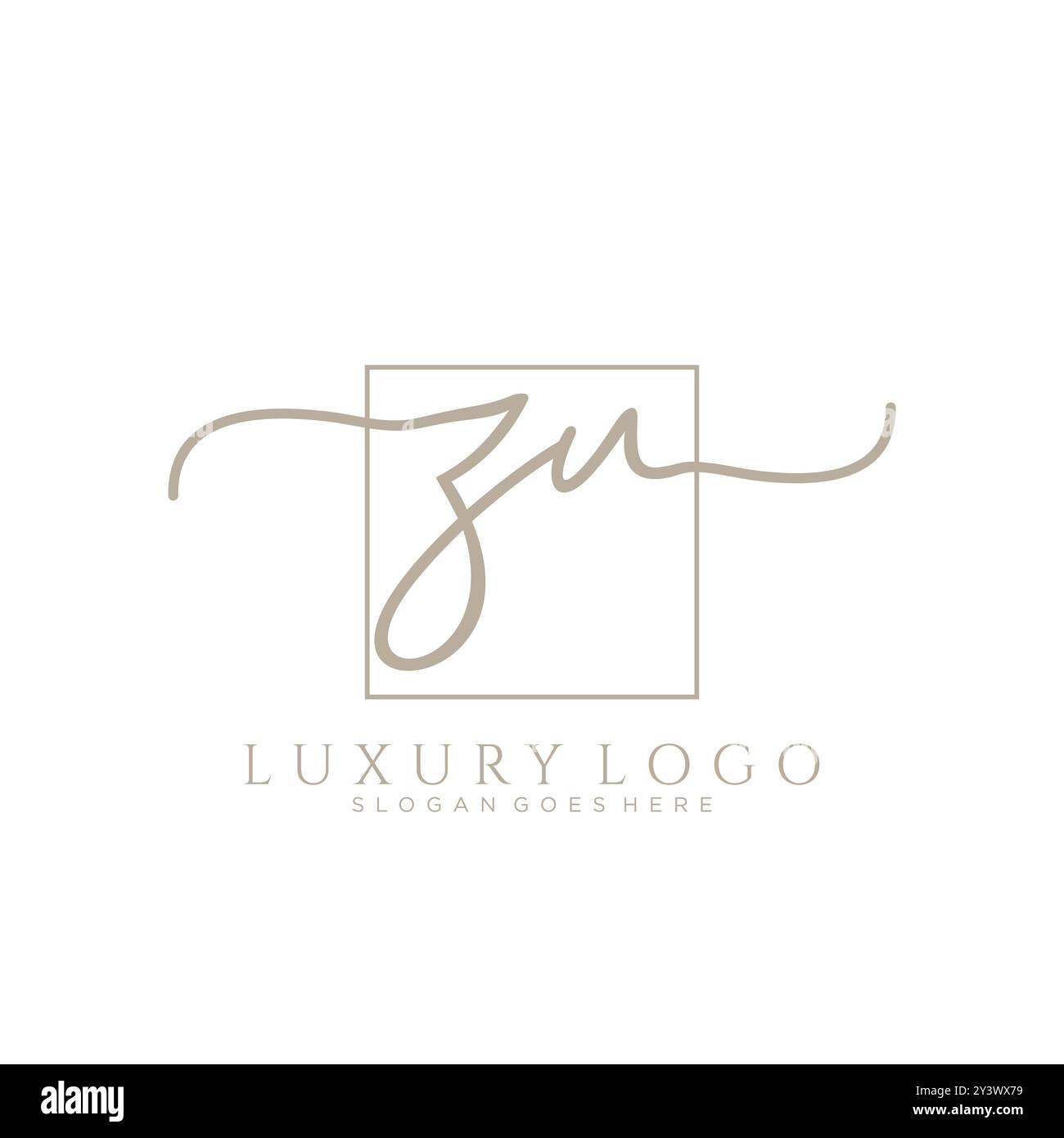 Zu initials logo hi-res stock photography and images - Alamy