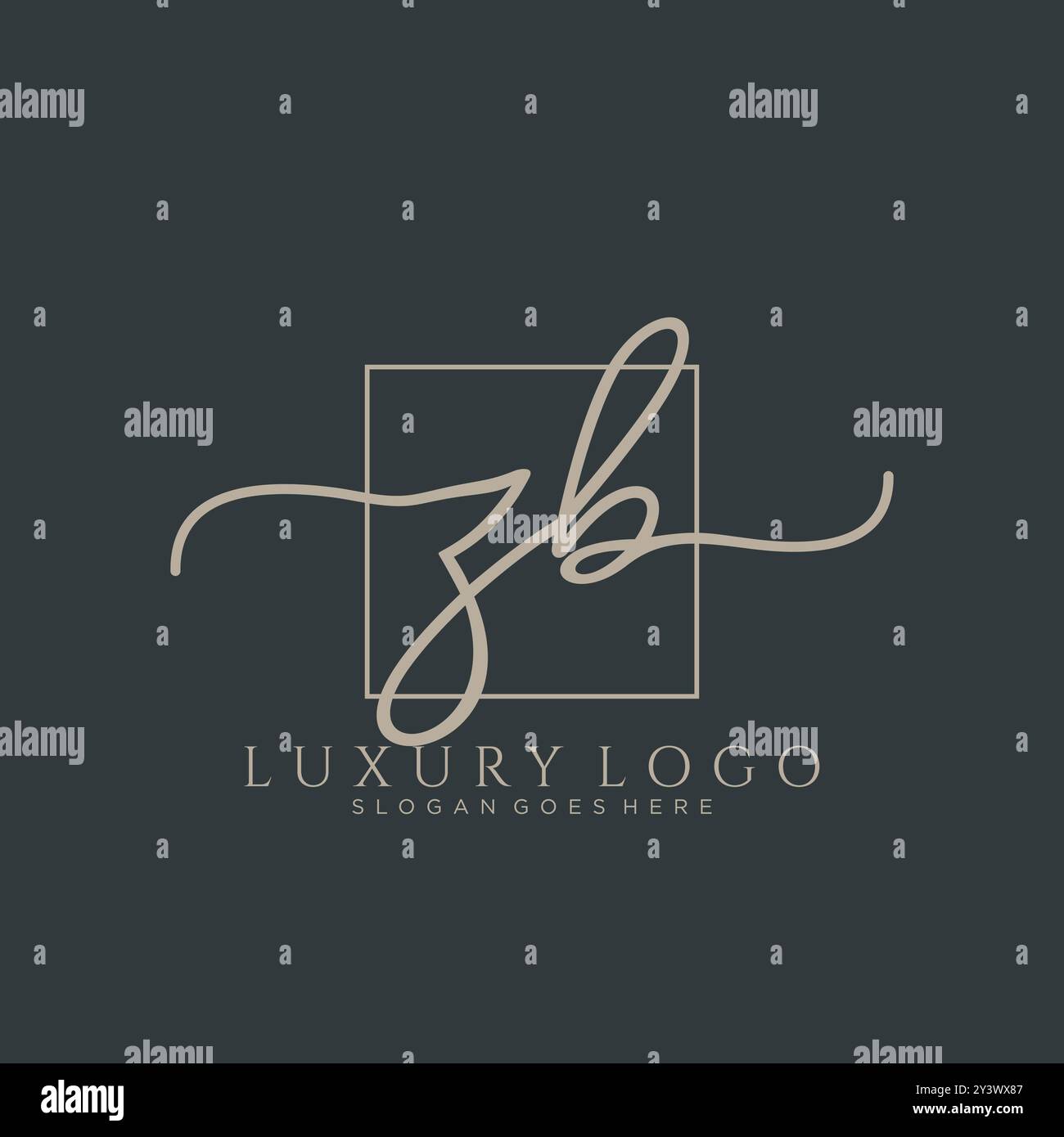 Zb initials logo Stock Vector Images - Alamy