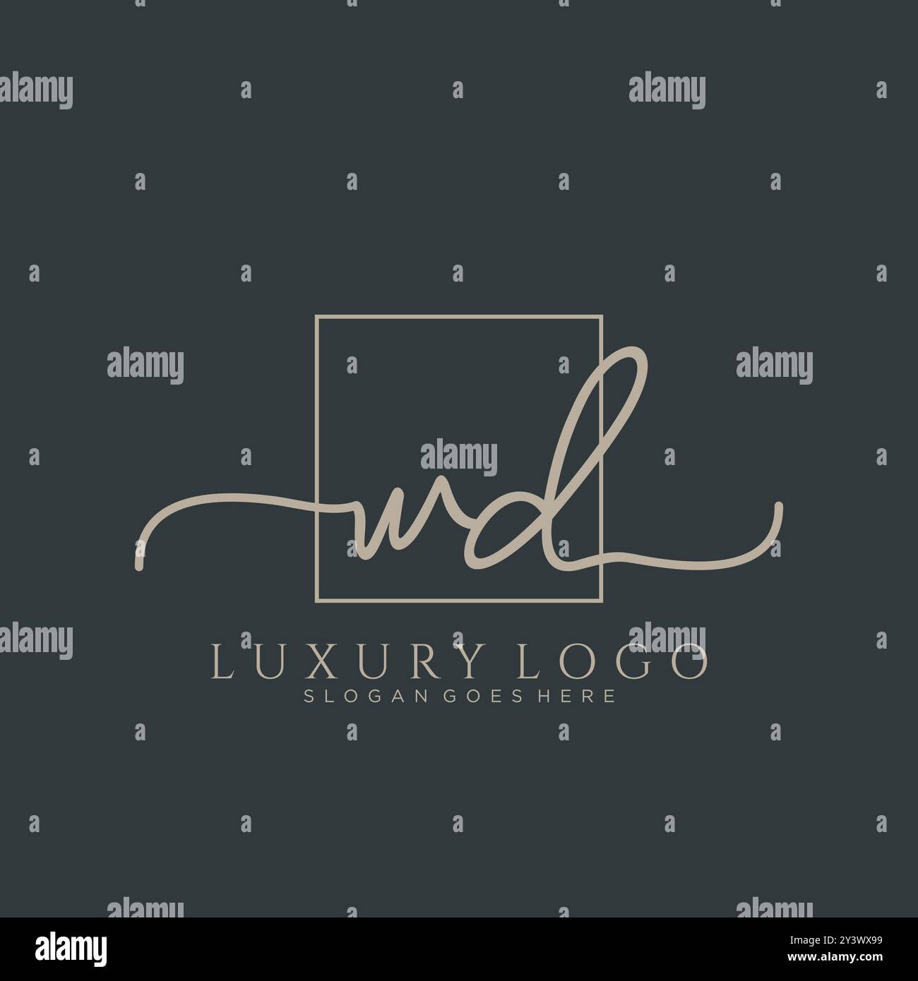 Logo initials wd vector vectors hi-res stock photography and images - Alamy